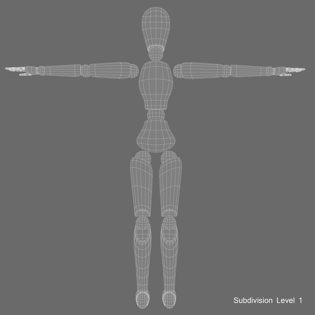 3d Model Rigged Modern Mannequin Character Female