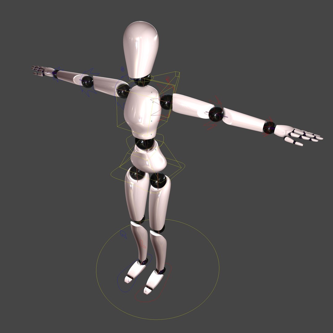 3d Model Rigged Modern Mannequin Character Female