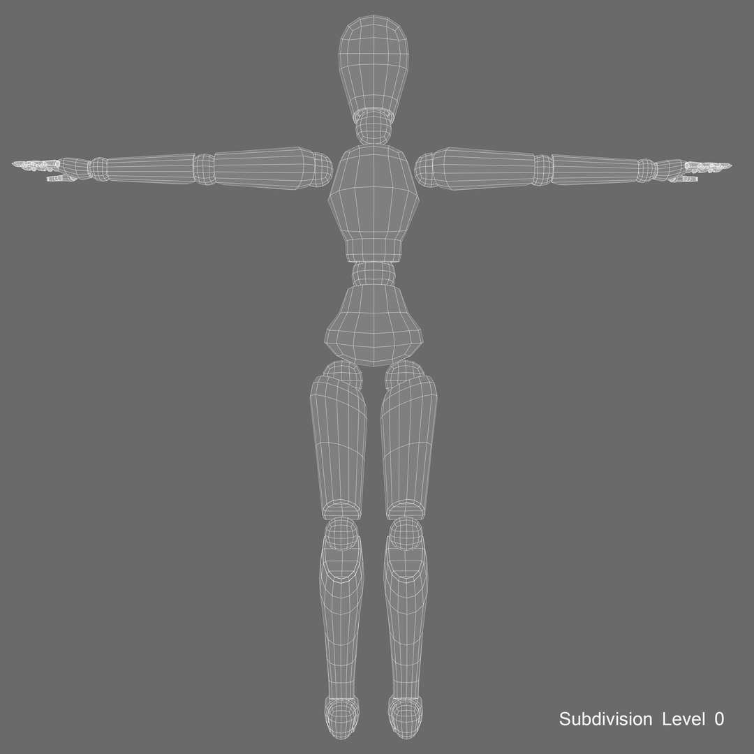 3d Model Rigged Modern Mannequin Character Female