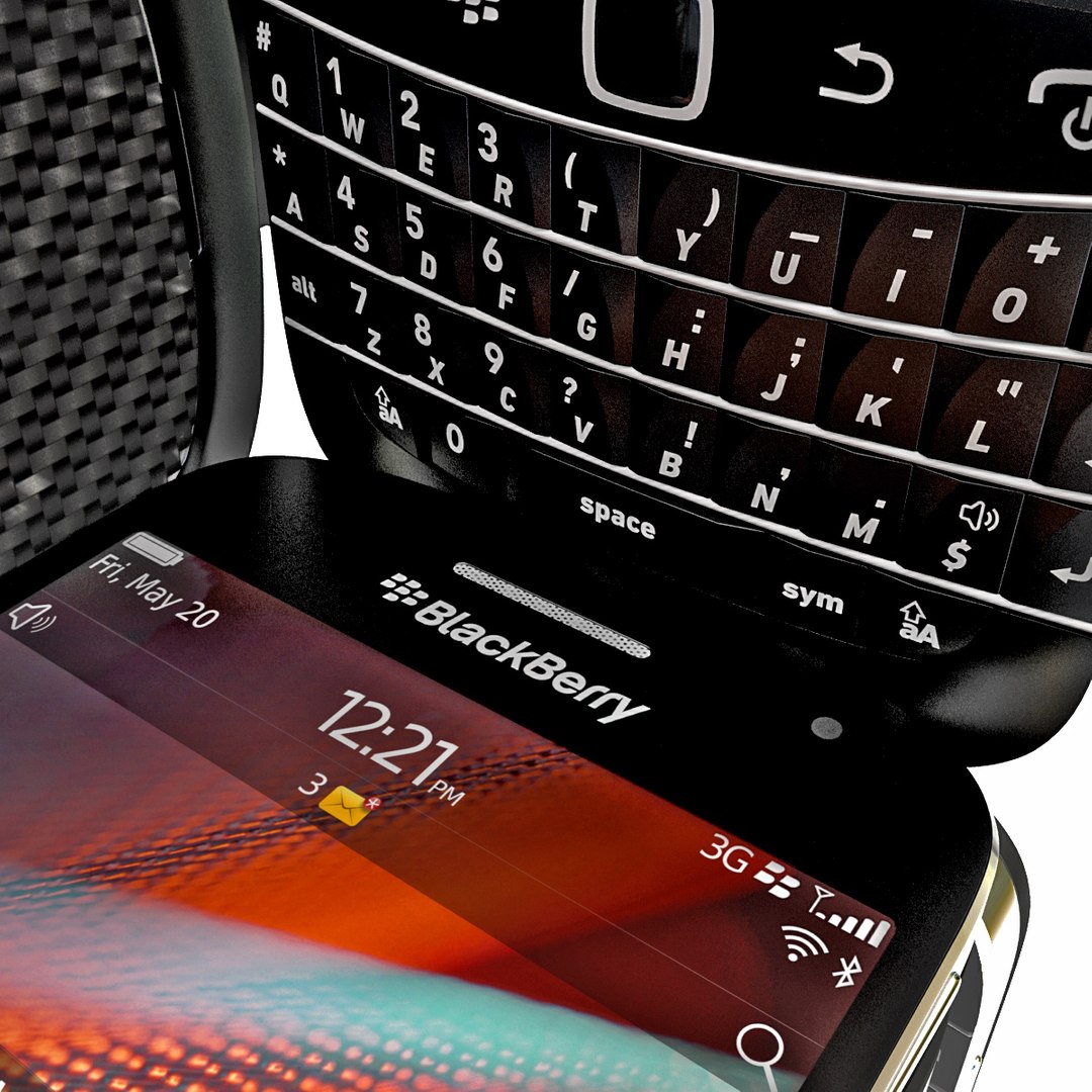 realistic blackberry bold 9930 3d model