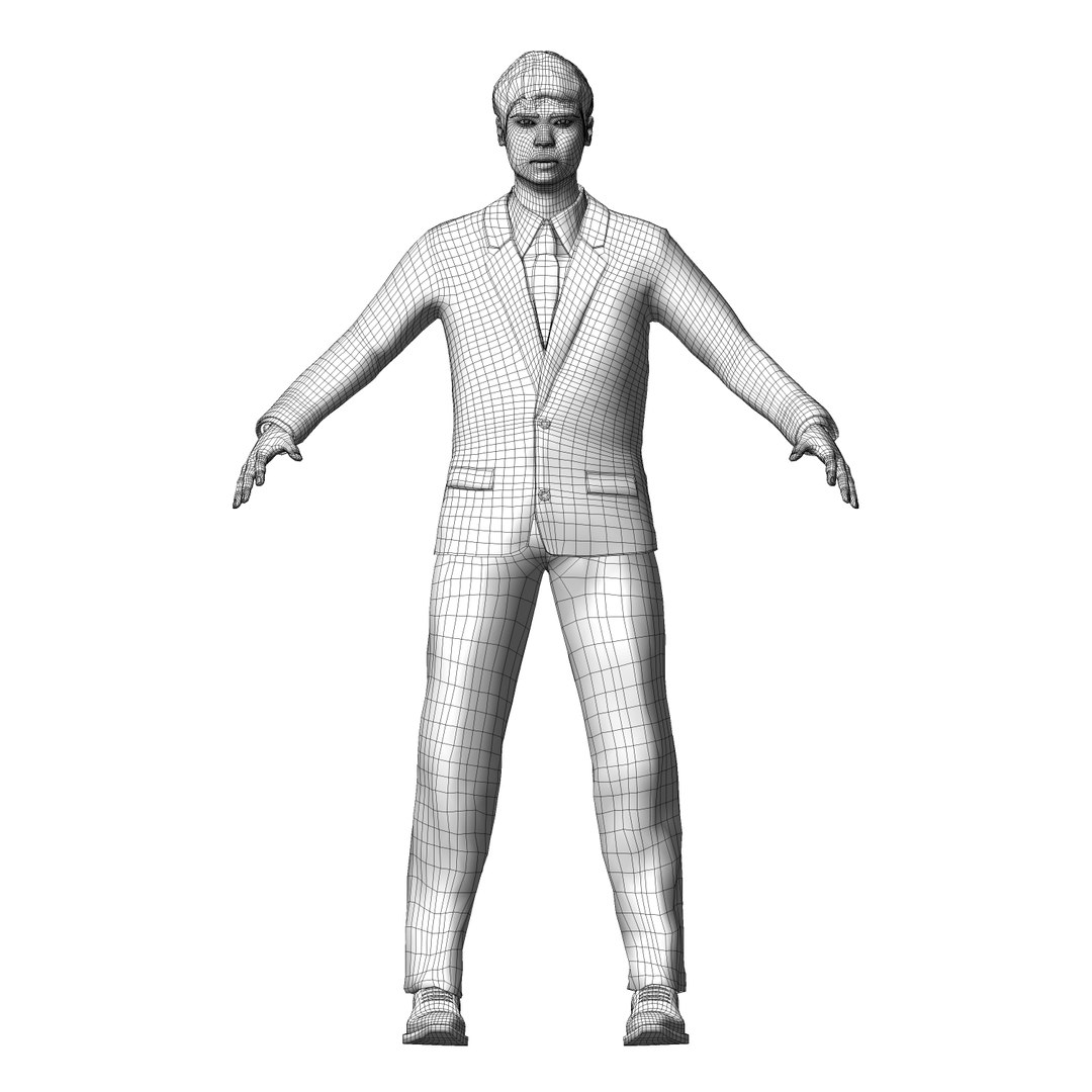 3D Young Male Character Model - TurboSquid 1621687