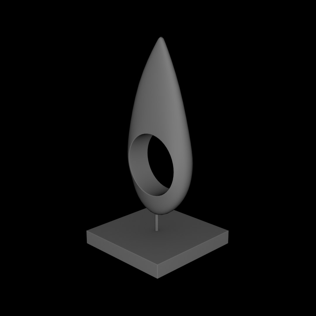 3d Model Tear Drop Sculpture