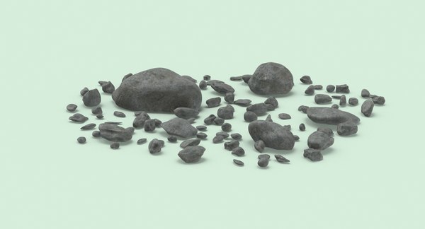 3D scattered-rocks-01 model - TurboSquid 1344463