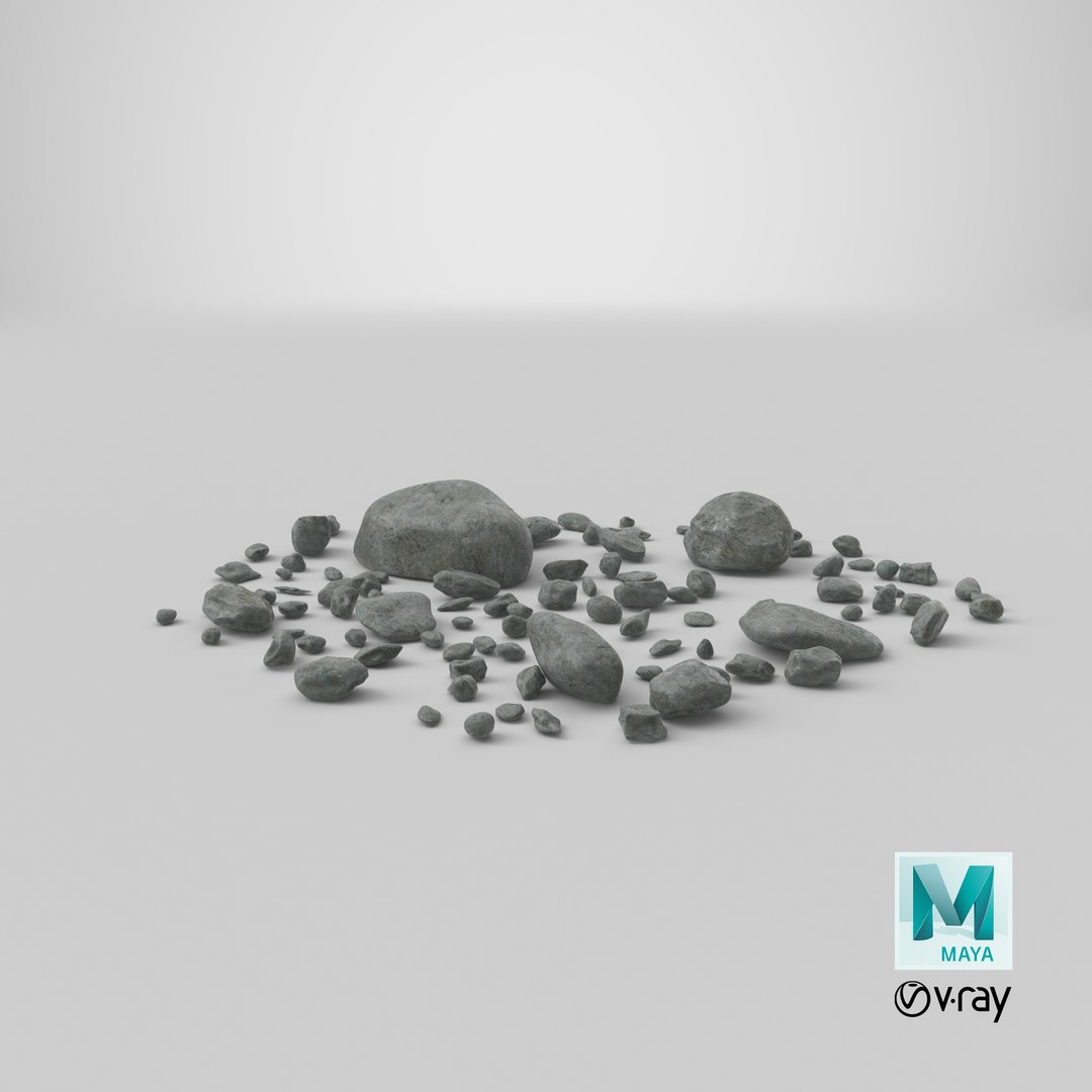 3D scattered-rocks-01 model - TurboSquid 1344463