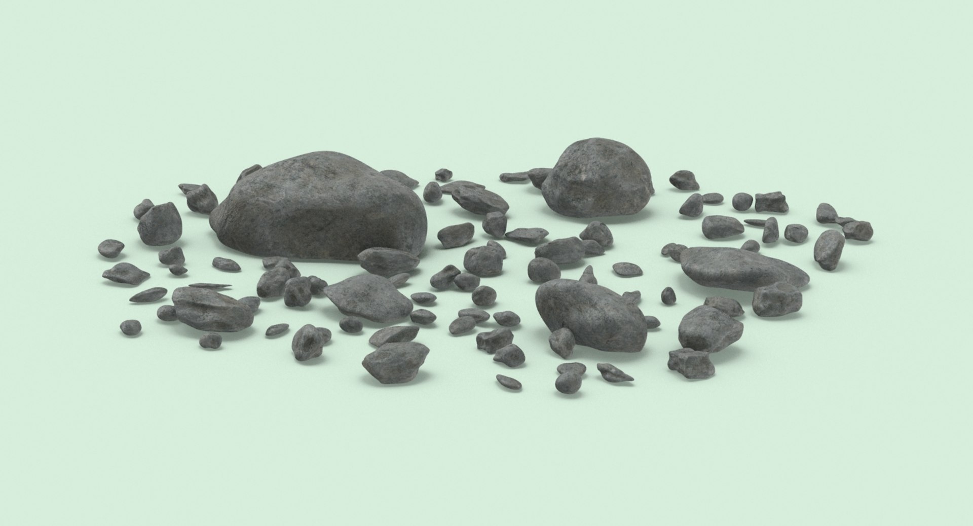 3D scattered-rocks-01 model - TurboSquid 1344463