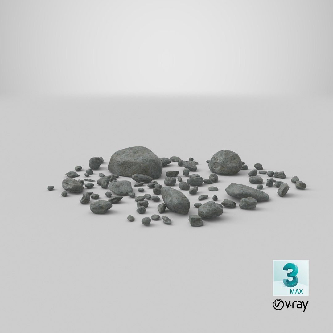 3D scattered-rocks-01 model - TurboSquid 1344463