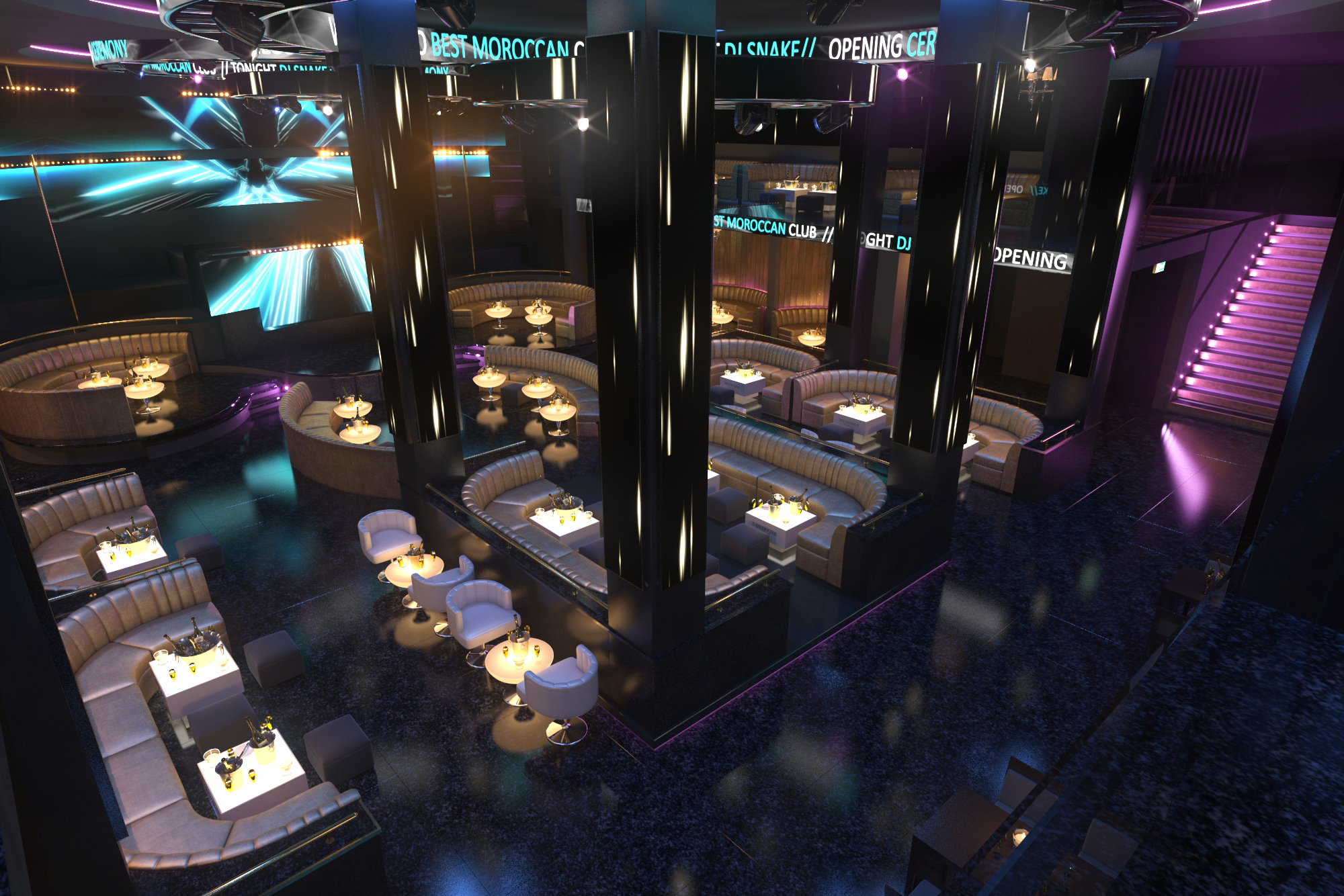 3D scene night club lounge - TurboSquid 1266192