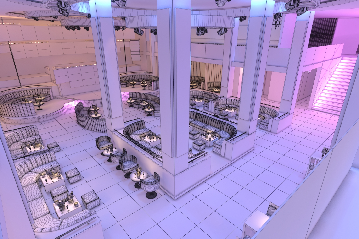 3D scene night club lounge - TurboSquid 1266192