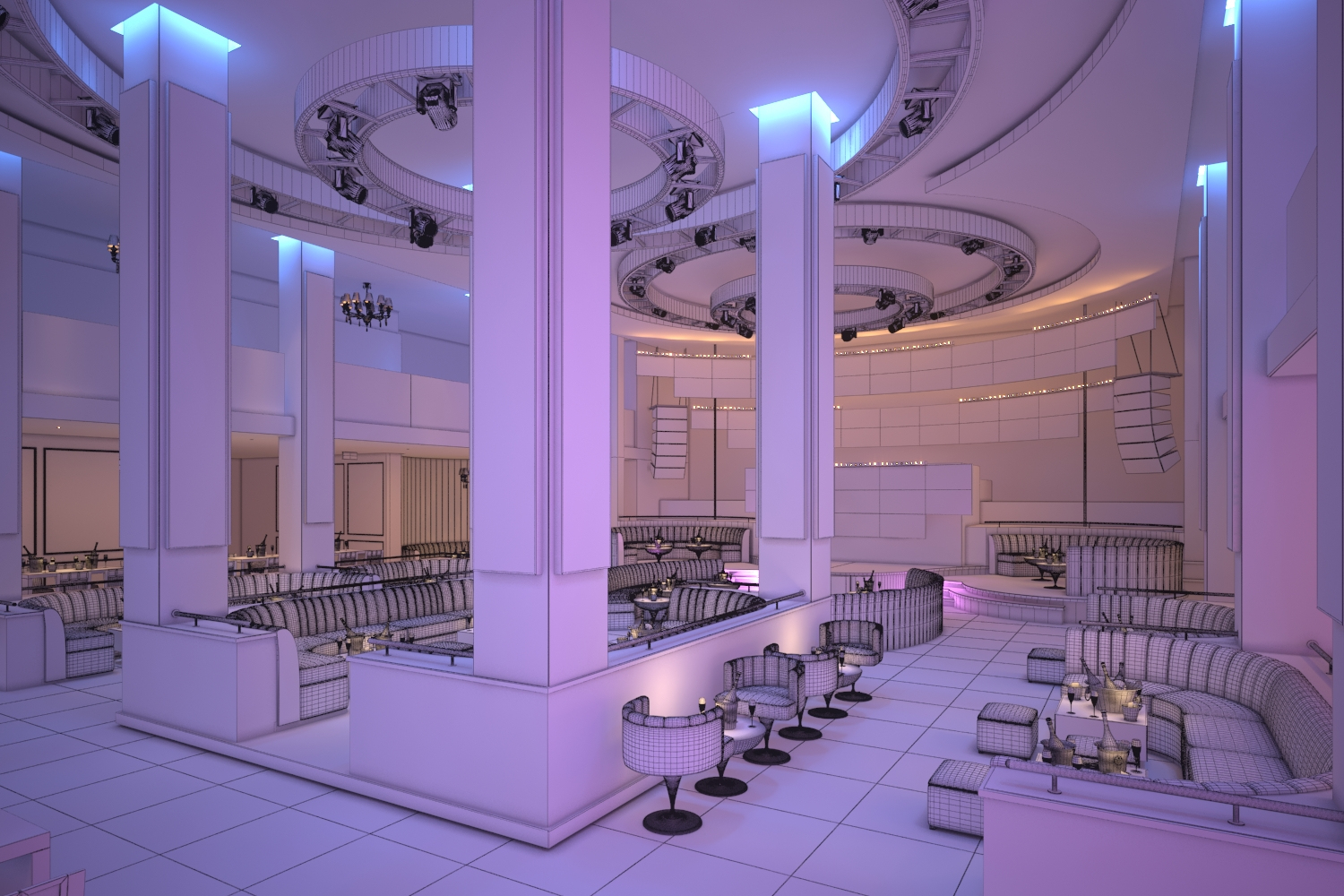 3D scene night club lounge - TurboSquid 1266192