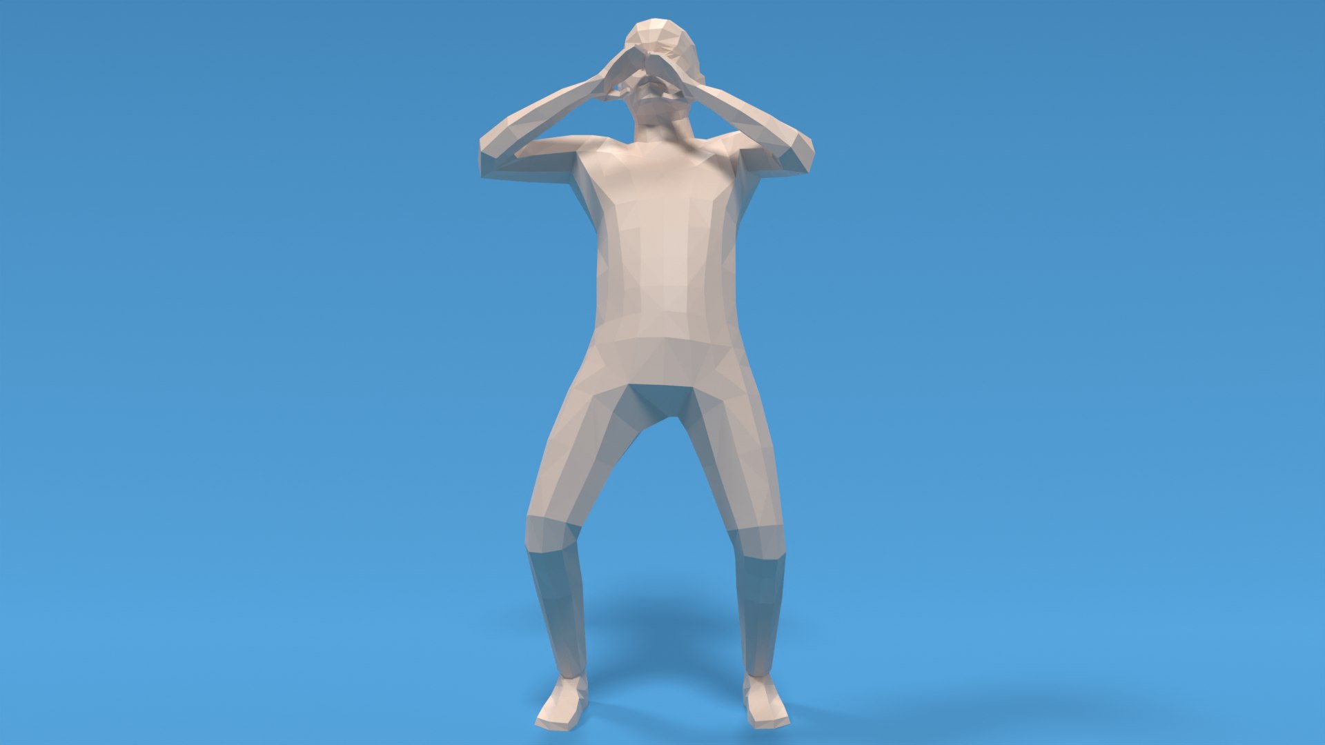 Low Poly Kid Yelling 3D Model - TurboSquid 1877395