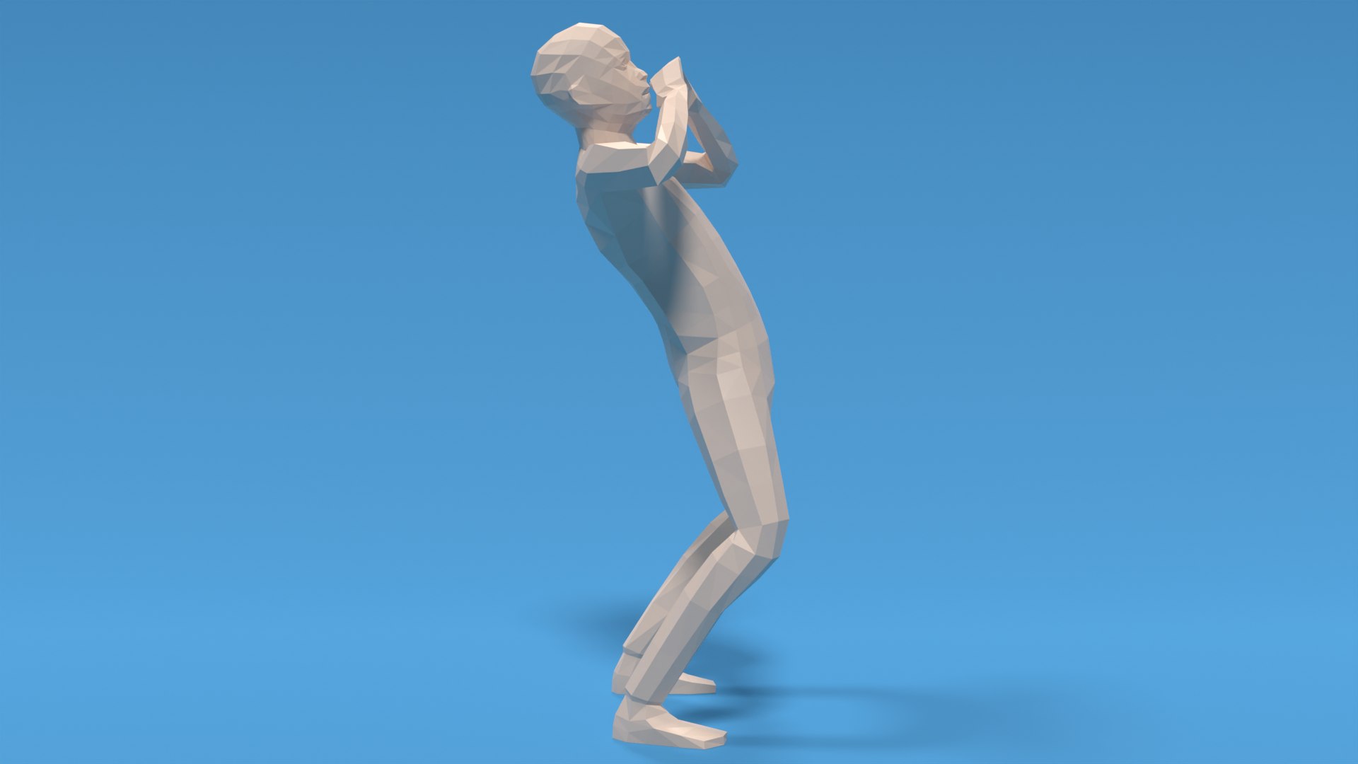 Low Poly Kid Yelling 3D Model - TurboSquid 1877395