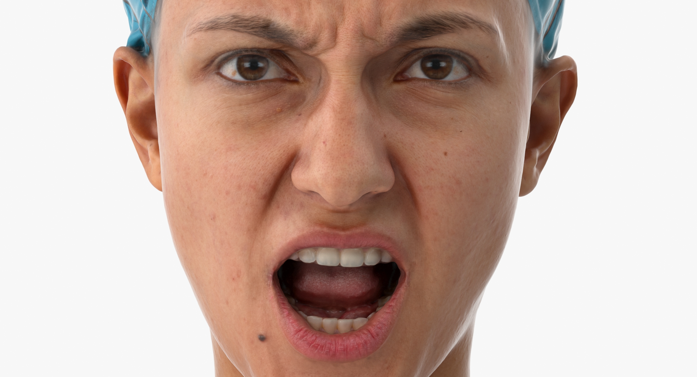 modelo 3d Joy Human Head Rage Clean Scan - TurboSquid 1723073