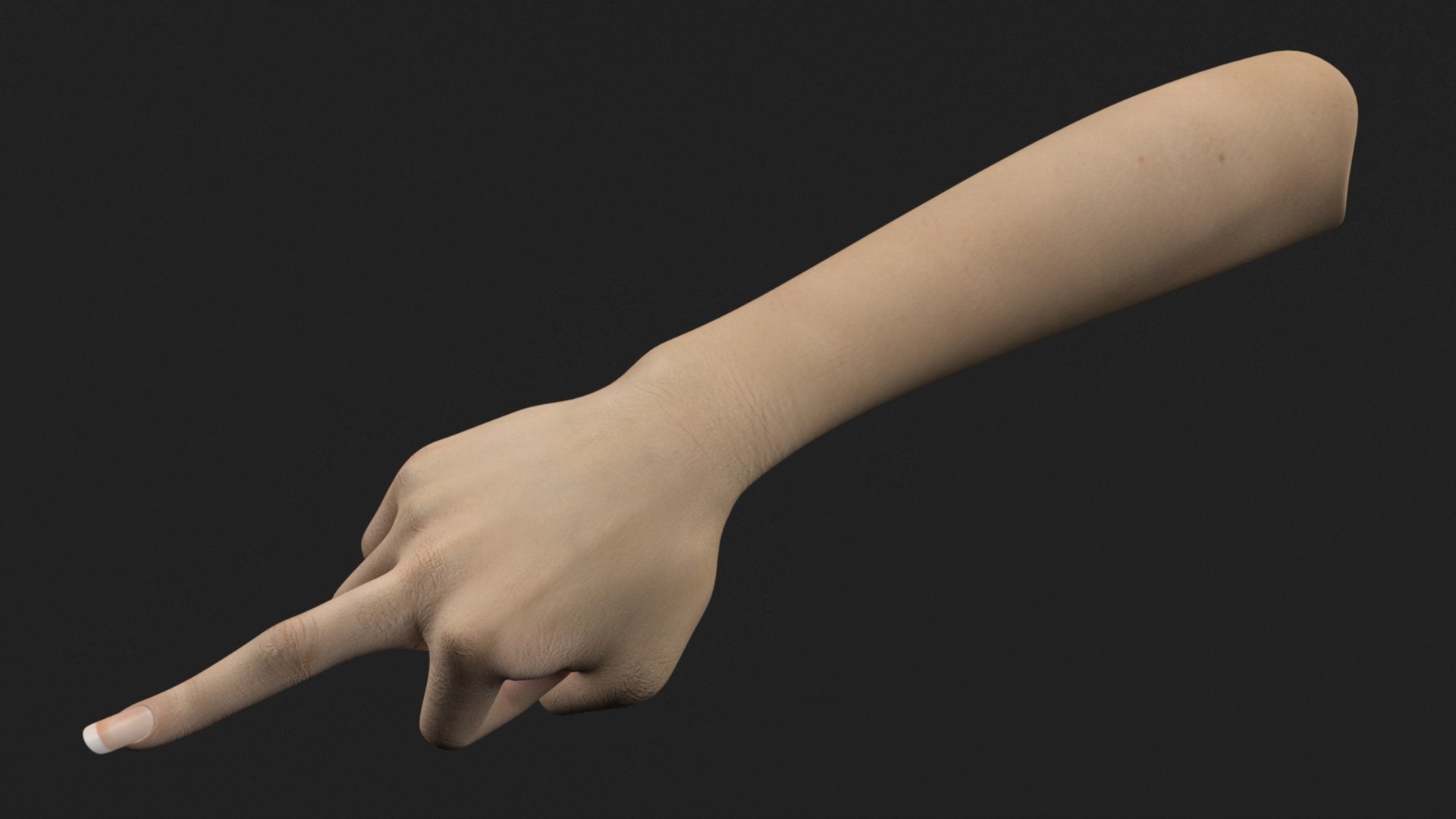 3D White Woman Hand Middle Finger Sign - TurboSquid 2193929