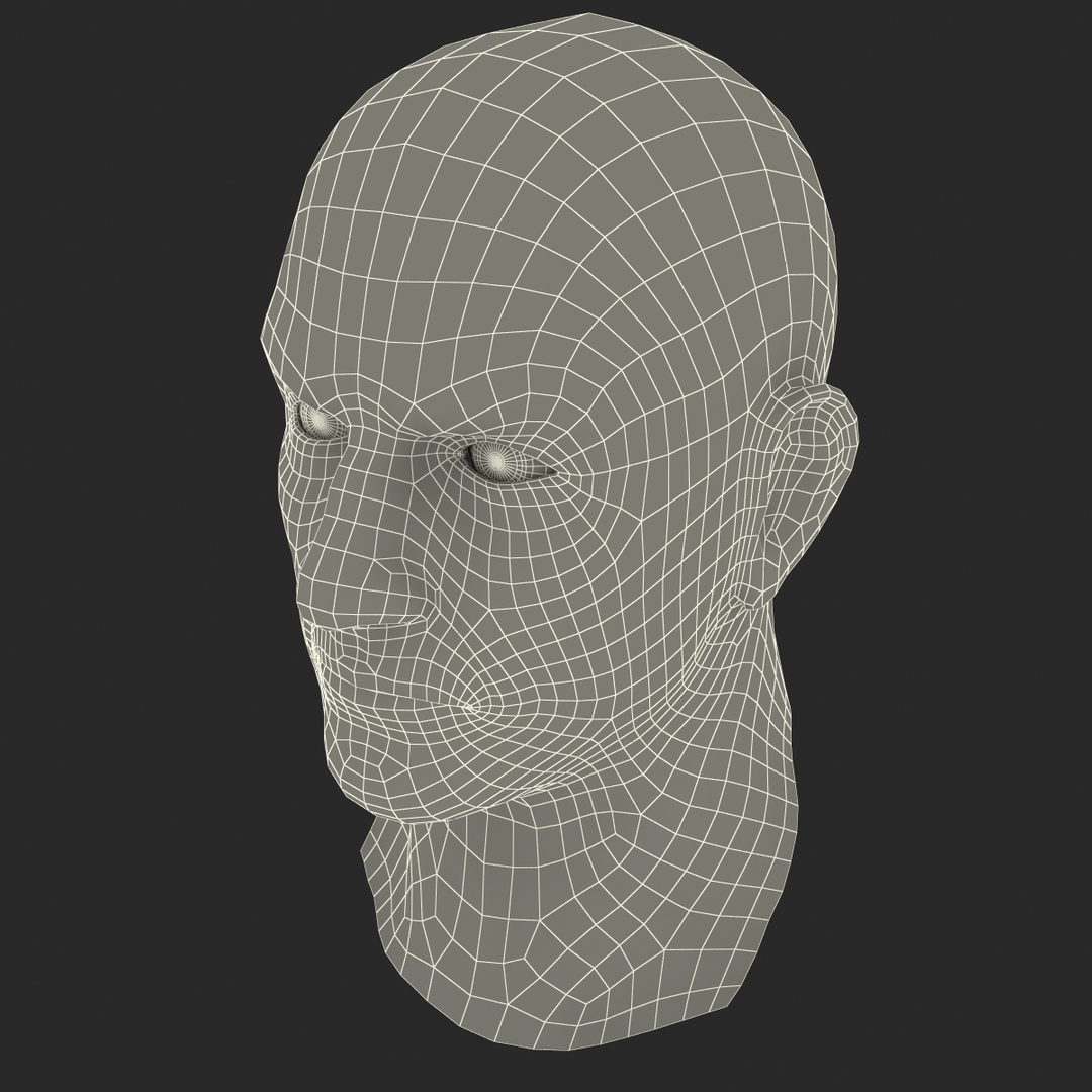 male head 14 3d model
