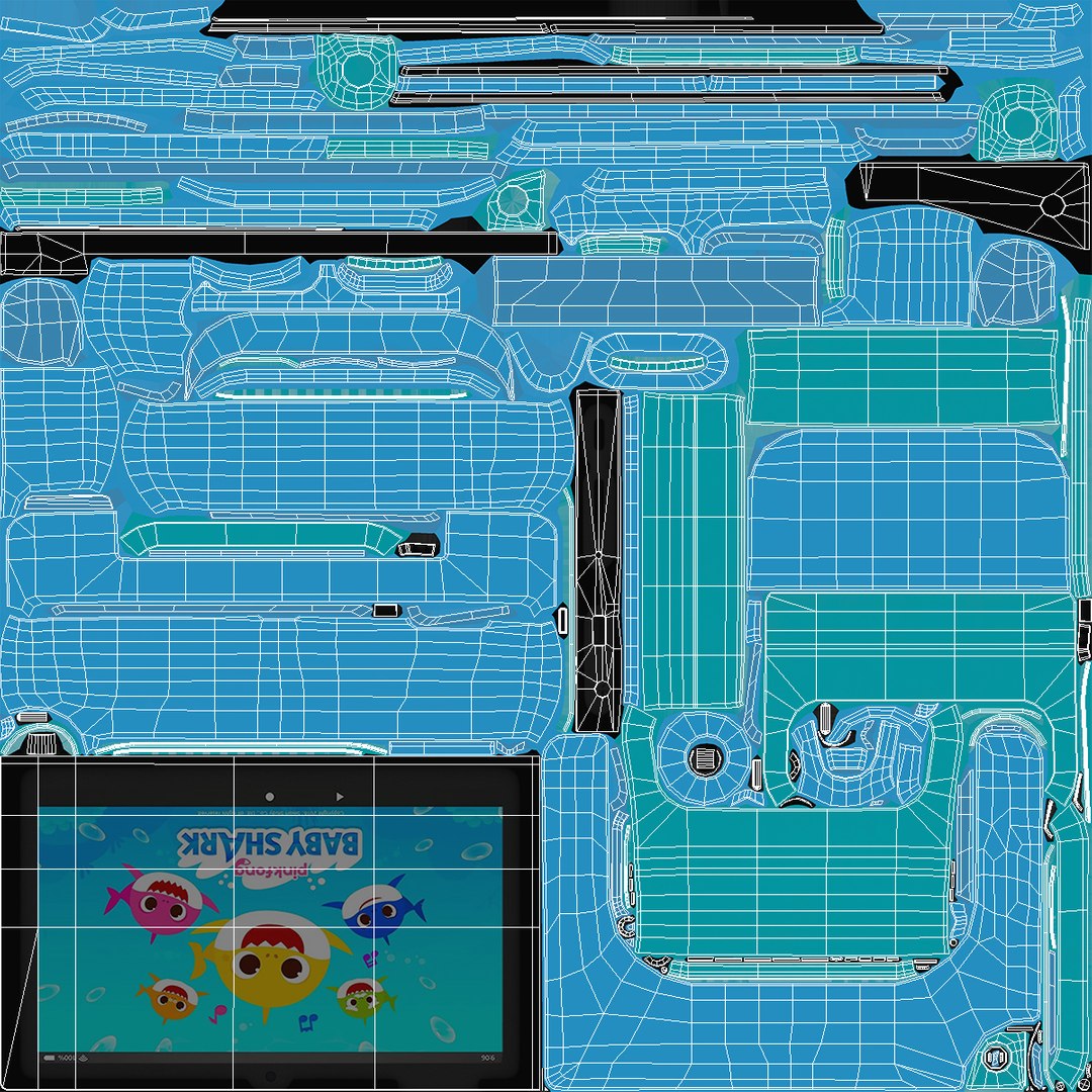 3D Amazon Fire 7 Kids Tablet Blue - TurboSquid 2121426