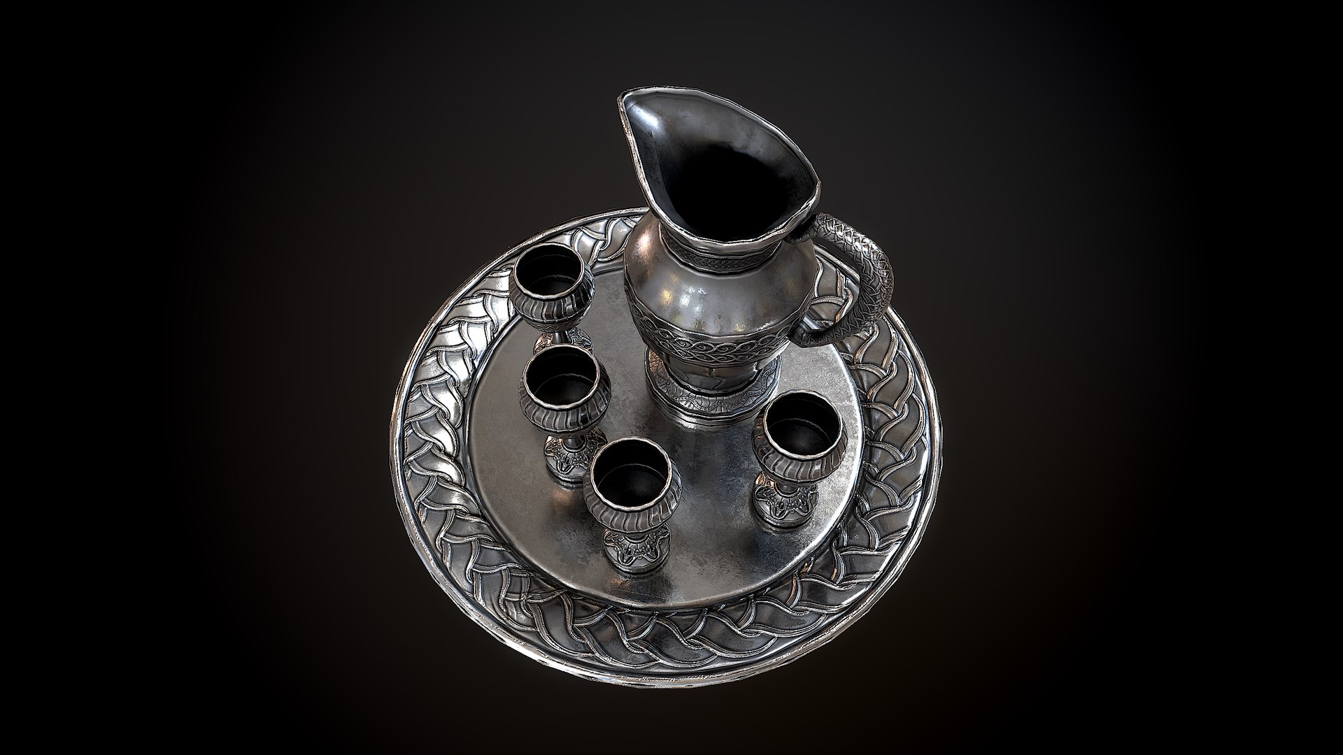 Silver Set 3D Model - TurboSquid 1710685
