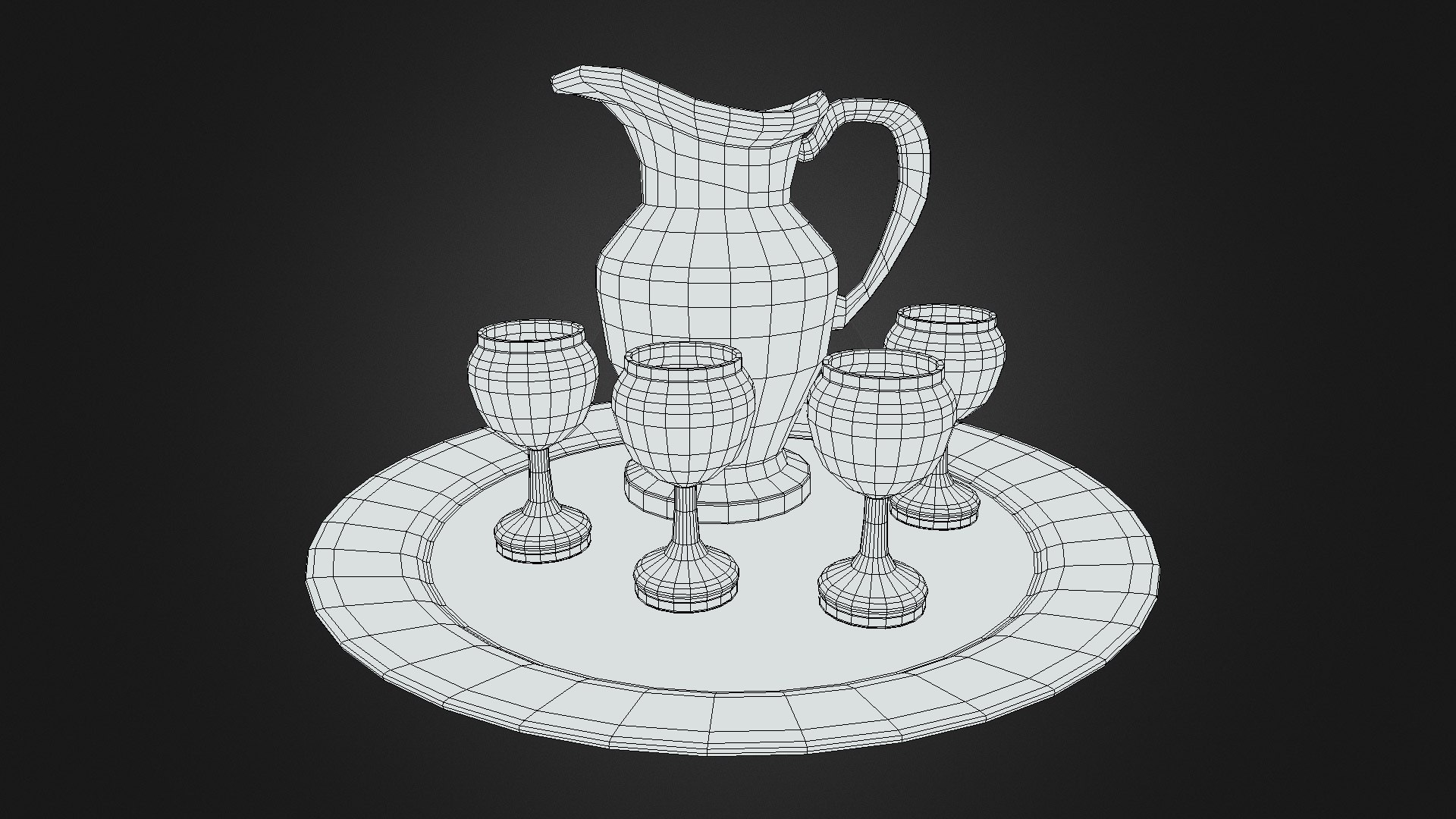 Silver Set 3D Model - TurboSquid 1710685