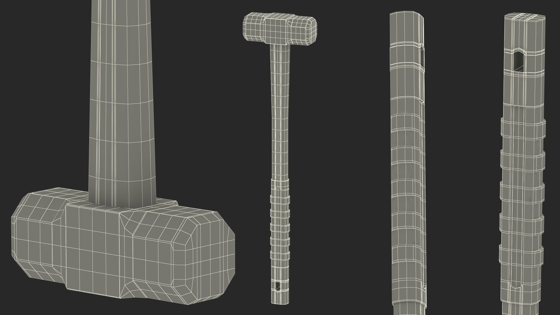 Gray Sledge Hammer 3D Model - TurboSquid 2133293