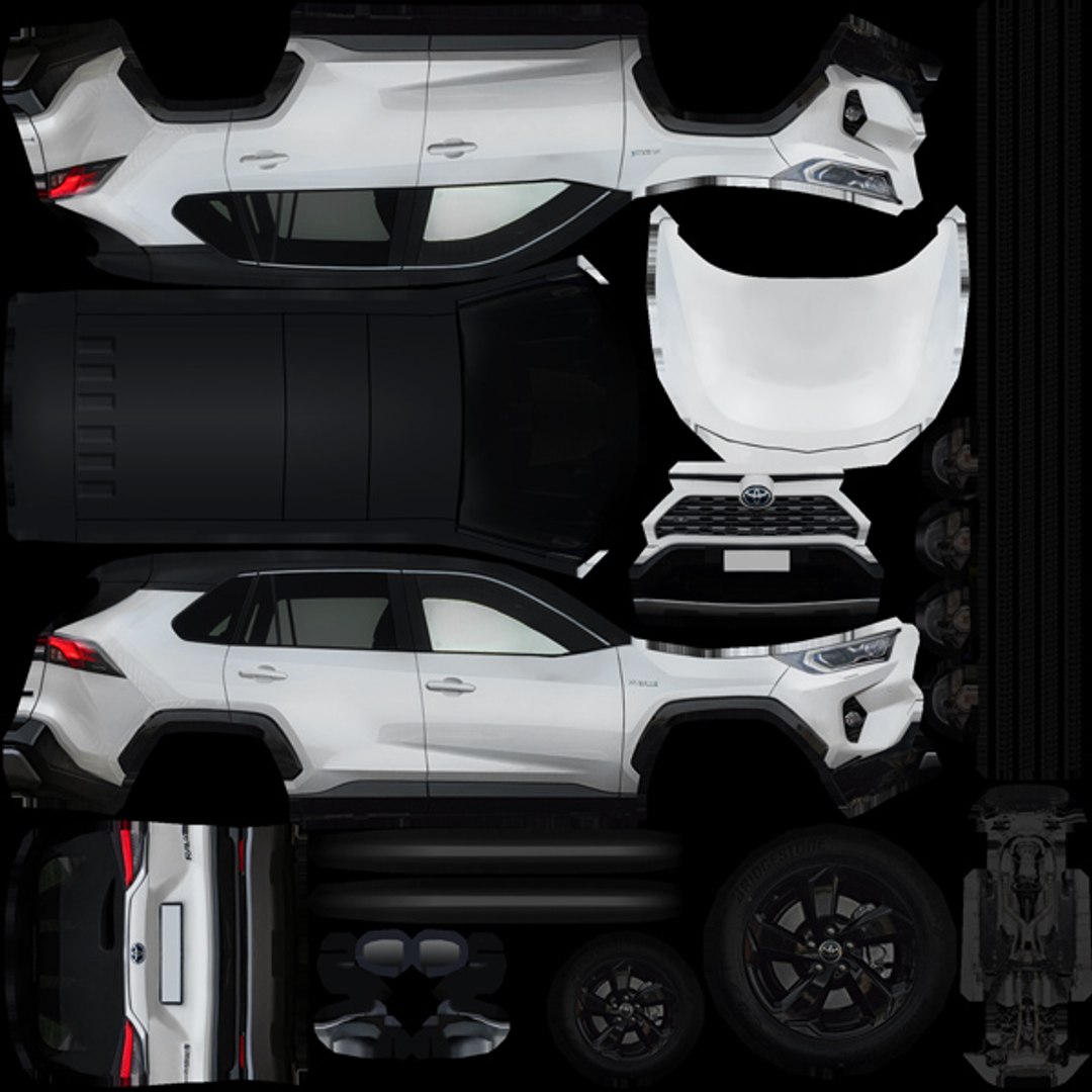 2019 Toyota Rav4 Hybrid 3D Model - TurboSquid 1380293