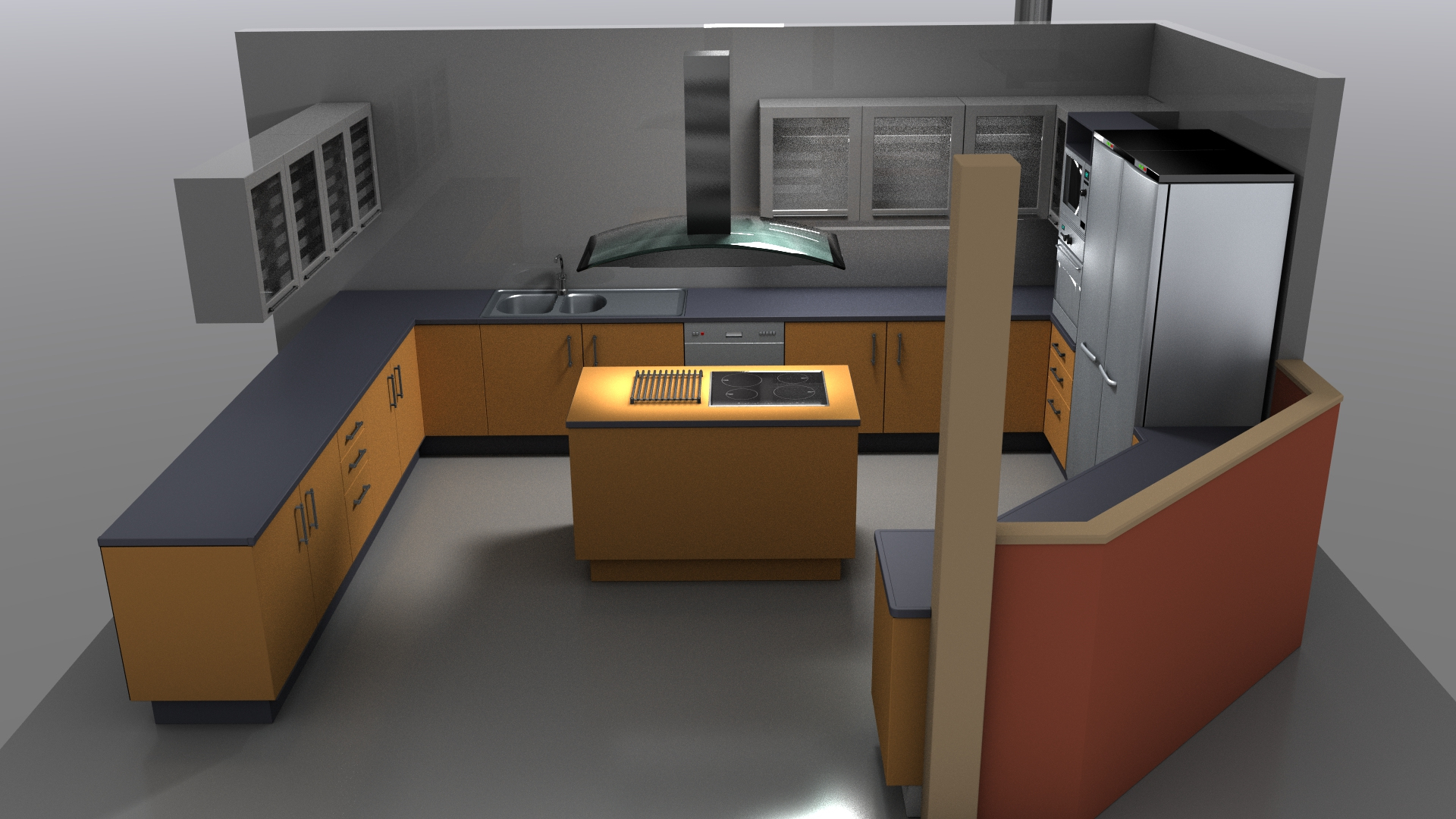 3D Kitchen X 2 - TurboSquid 2033388