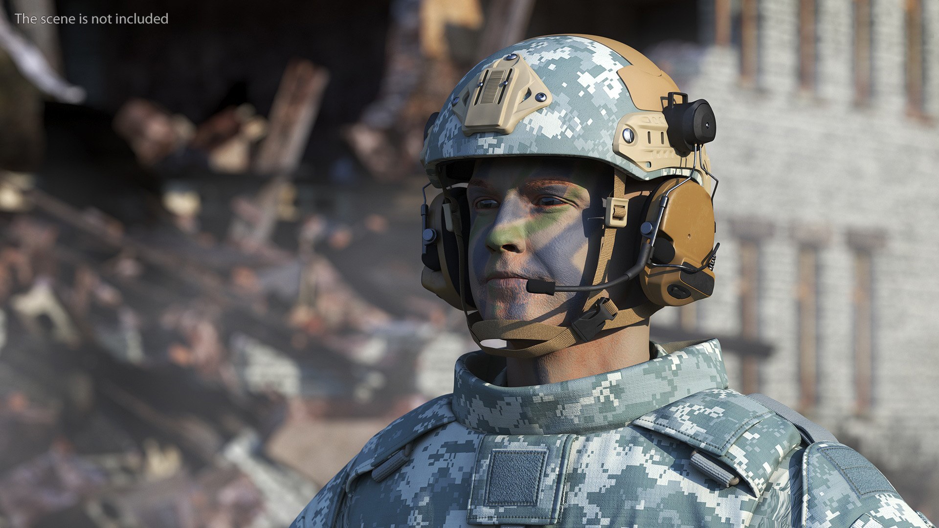 Soldier In Grey Gear And Assault Rifle A-pose 3D Model - TurboSquid 2275914