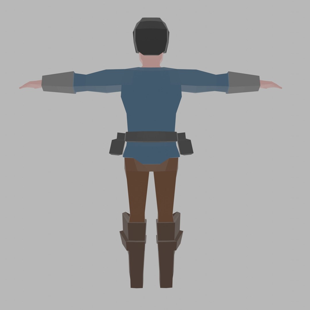 Low Poly Warrior Rigged 1 3D - TurboSquid 2169173