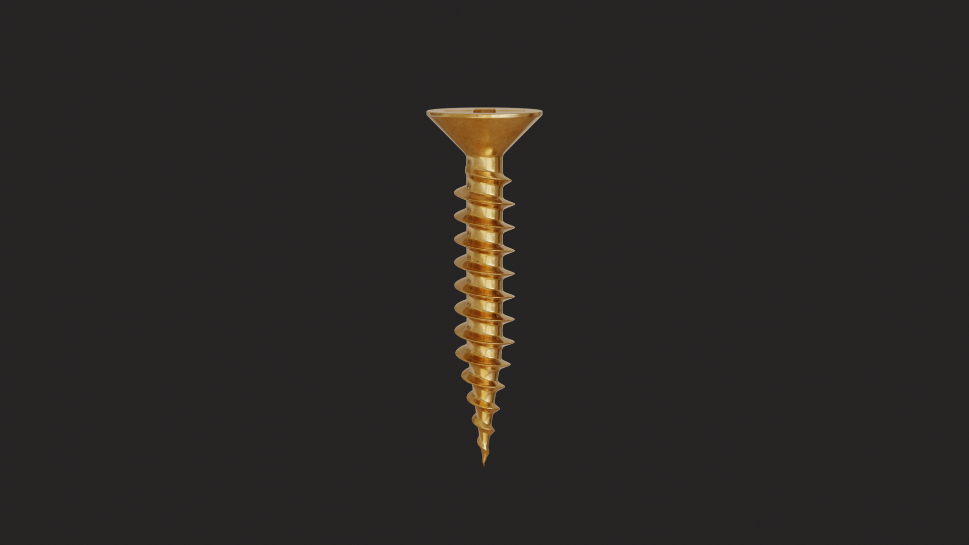 Brass 10 Gauge Wood Screw 3D Model - TurboSquid 1486391
