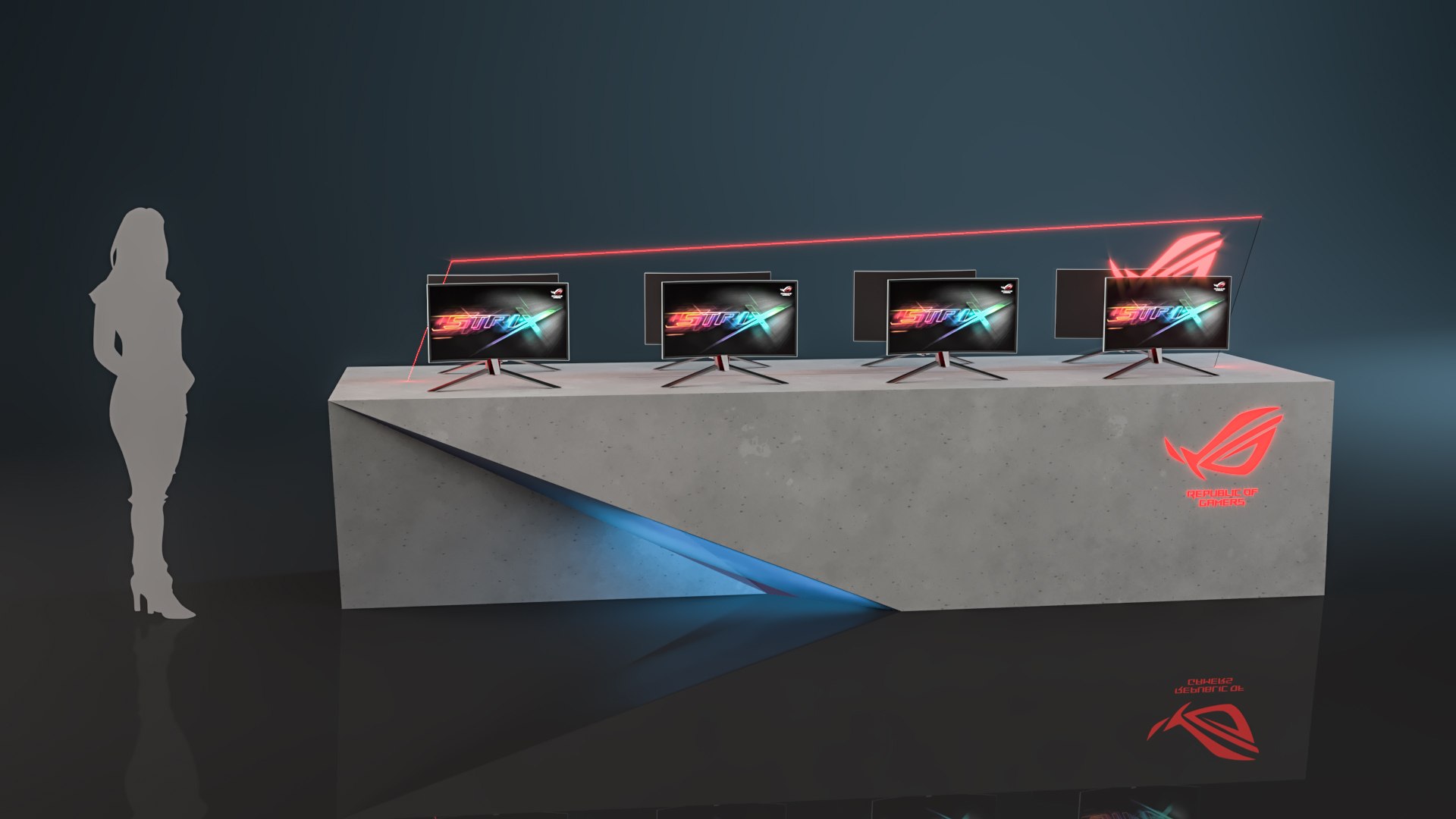 3D Asus Gaming Table - TurboSquid 1802108