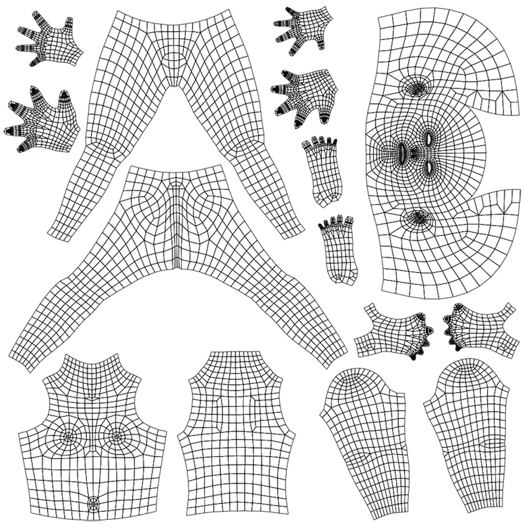 3D Model Human Body Base Mesh Topology - TurboSquid 2196084