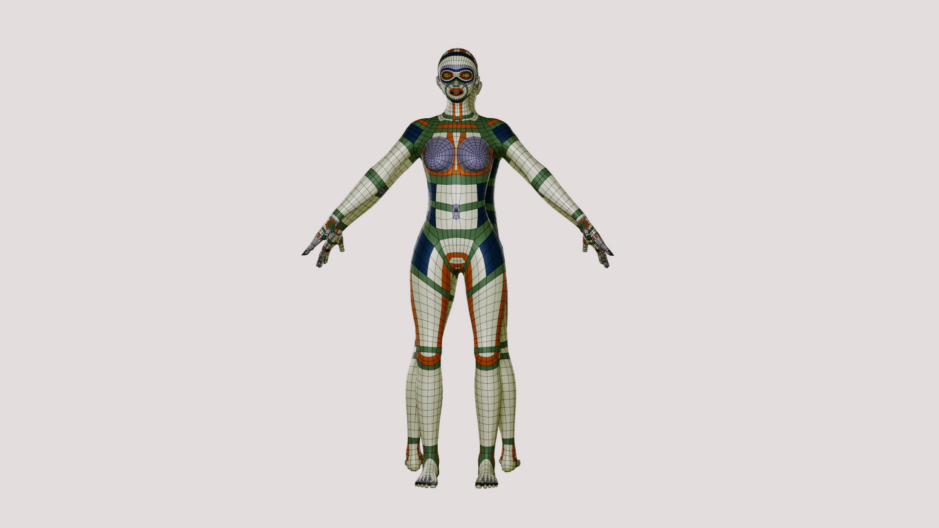 3D Model Human Body Base Mesh Topology - TurboSquid 2196084
