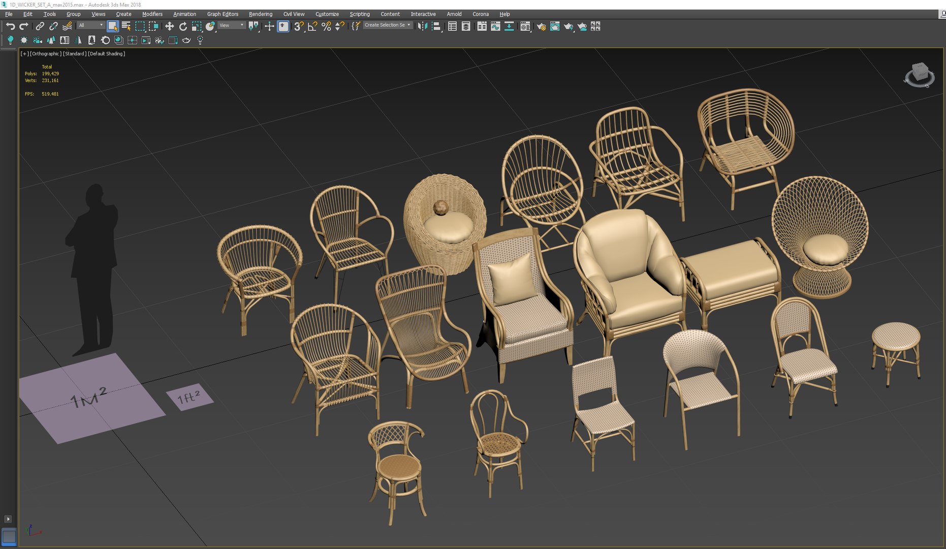 Free wicker set seats 3D model - TurboSquid 1503024