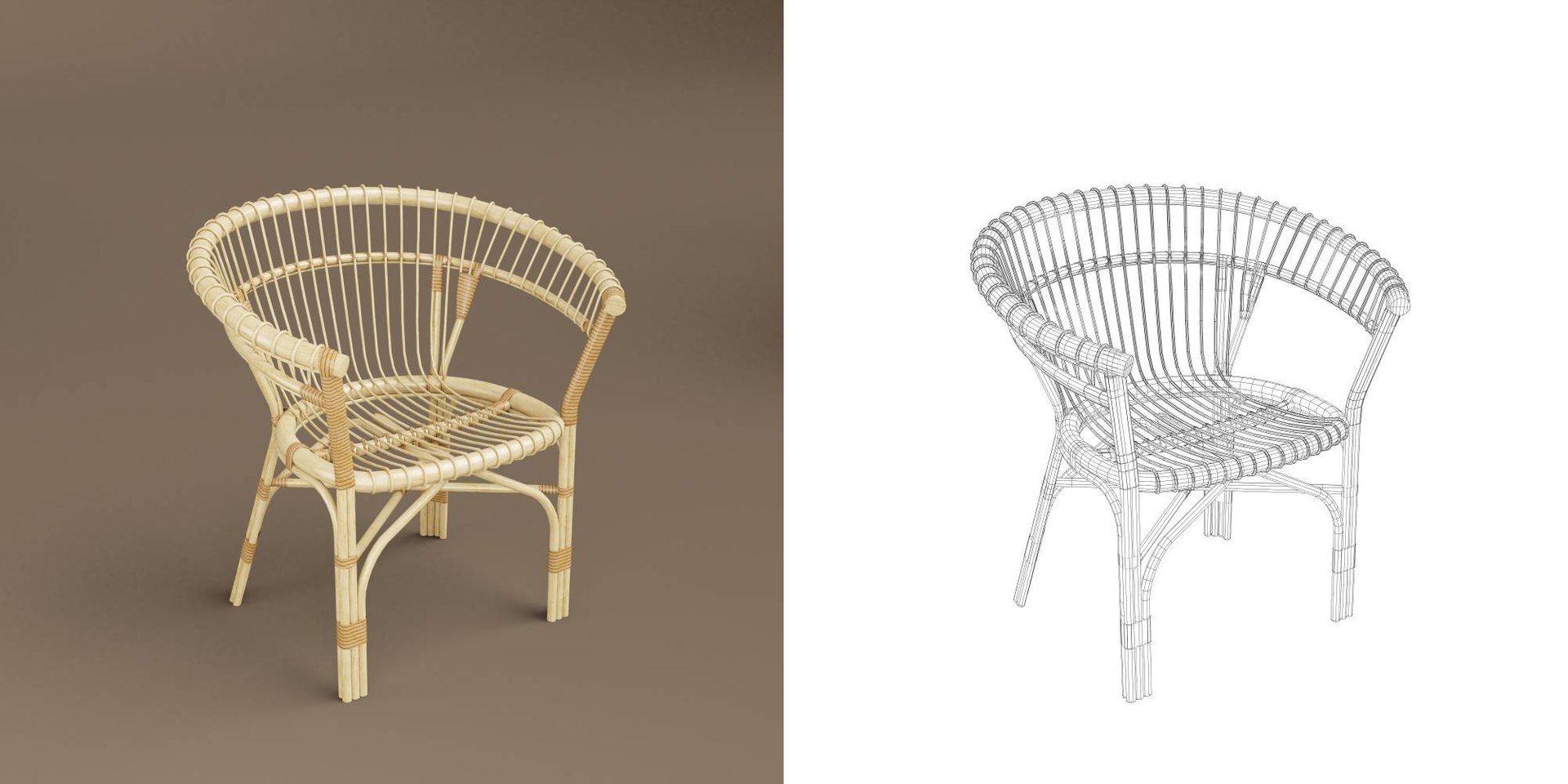 Free Wicker Set Seats 3D Model - TurboSquid 1503024