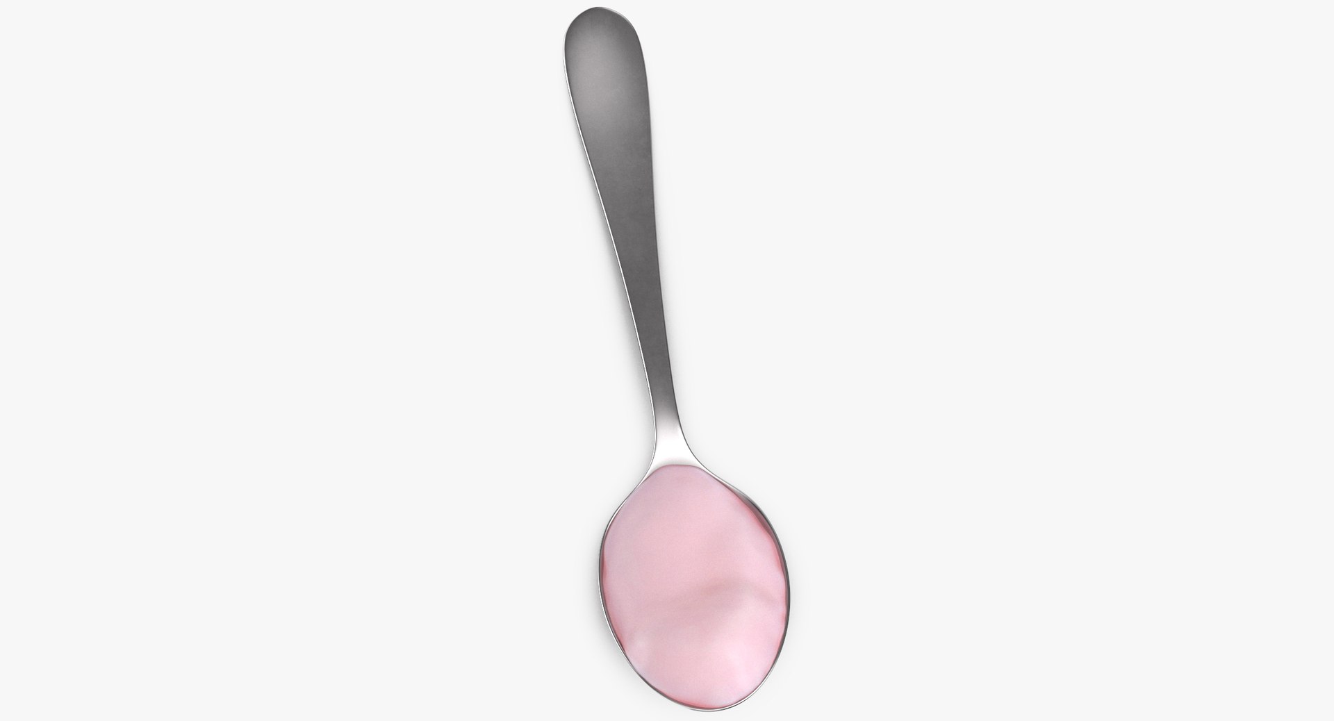 Metal spoon cream pink 3D model - TurboSquid 1424388