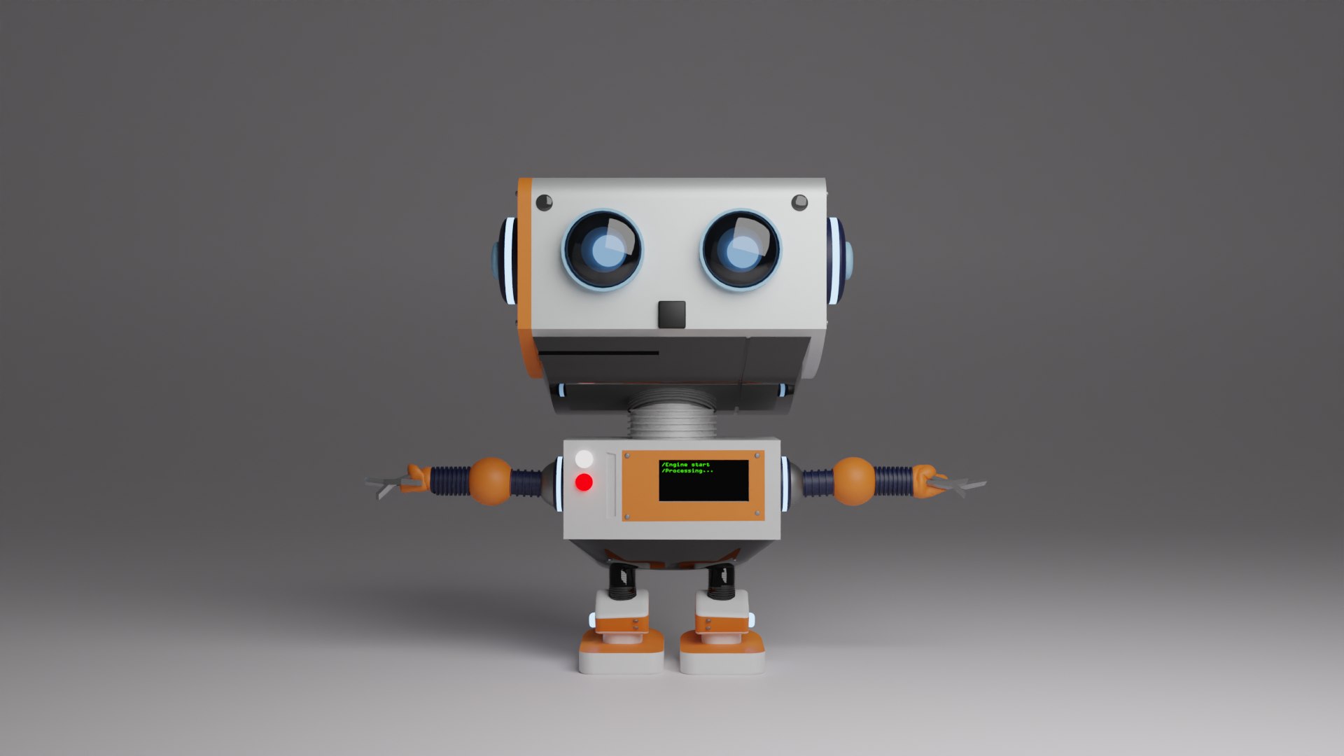 Sci-fi cute 3d robot model rigged and with dance animation 3D model ...