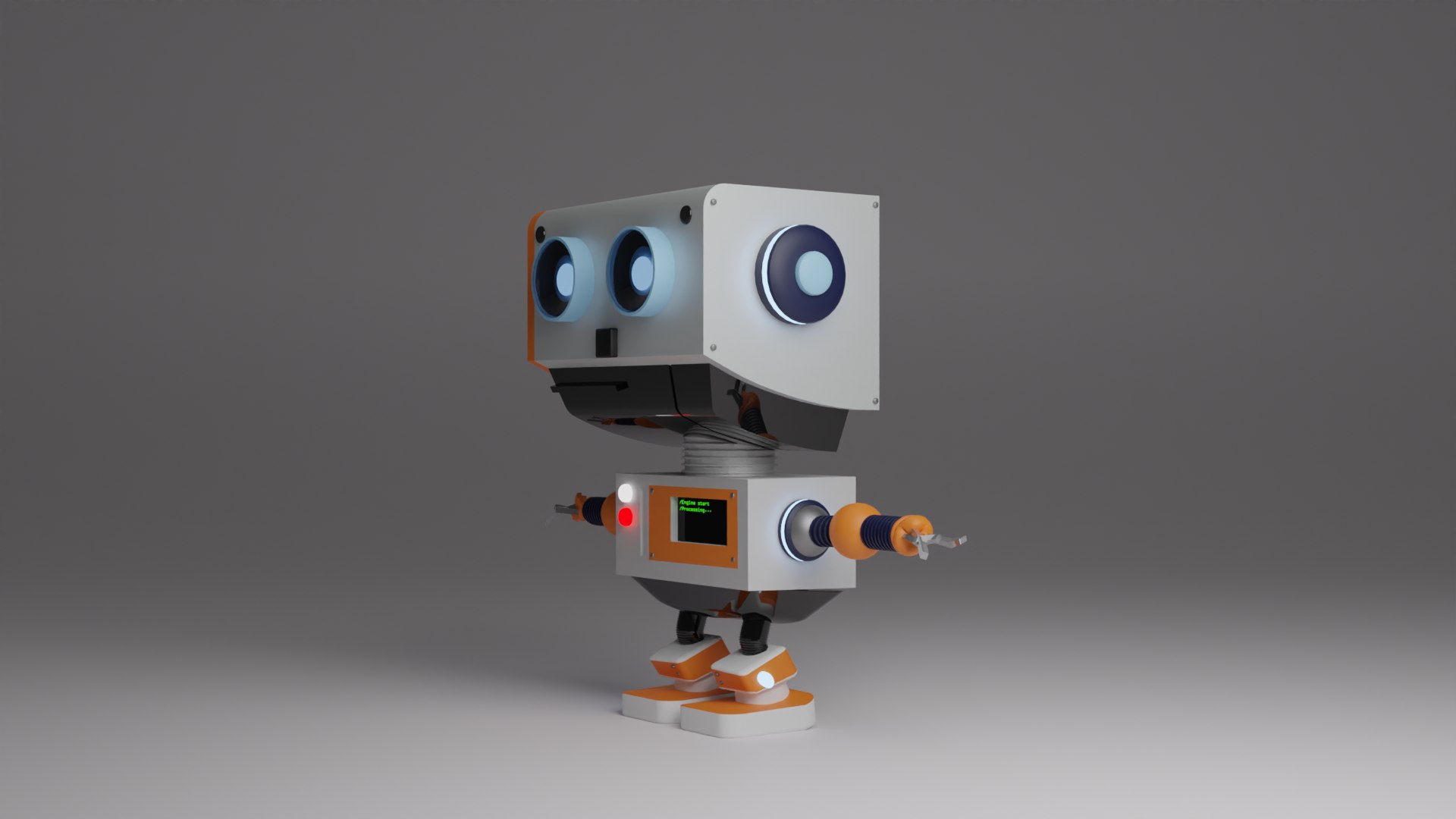 Sci-fi cute 3d robot model rigged and with dance animation 3D model ...