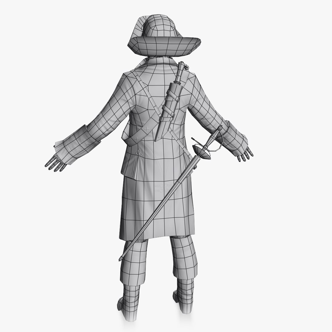 3d model pirate lord real-time