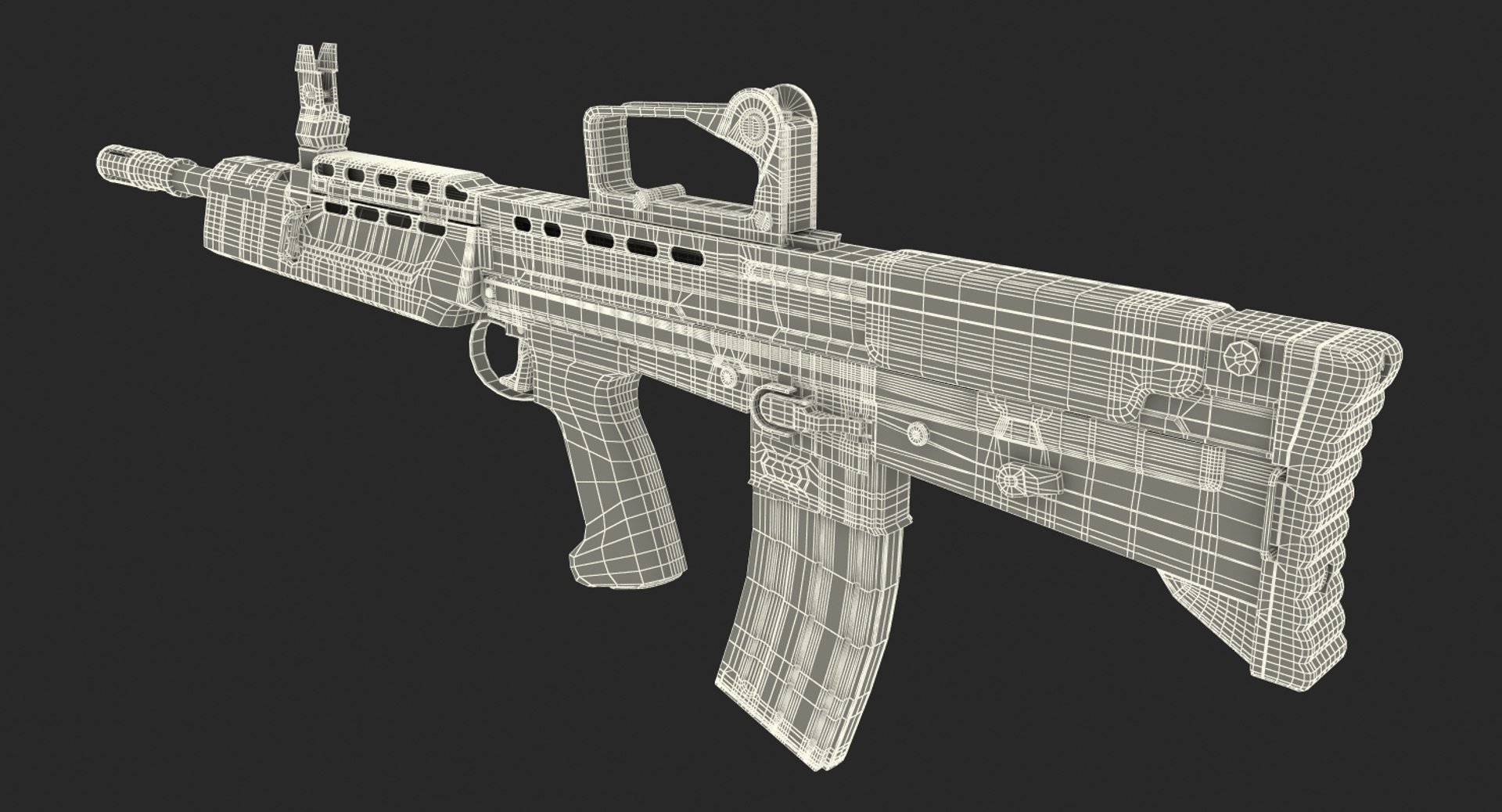 bullpup assault rifle l85a2 3d max