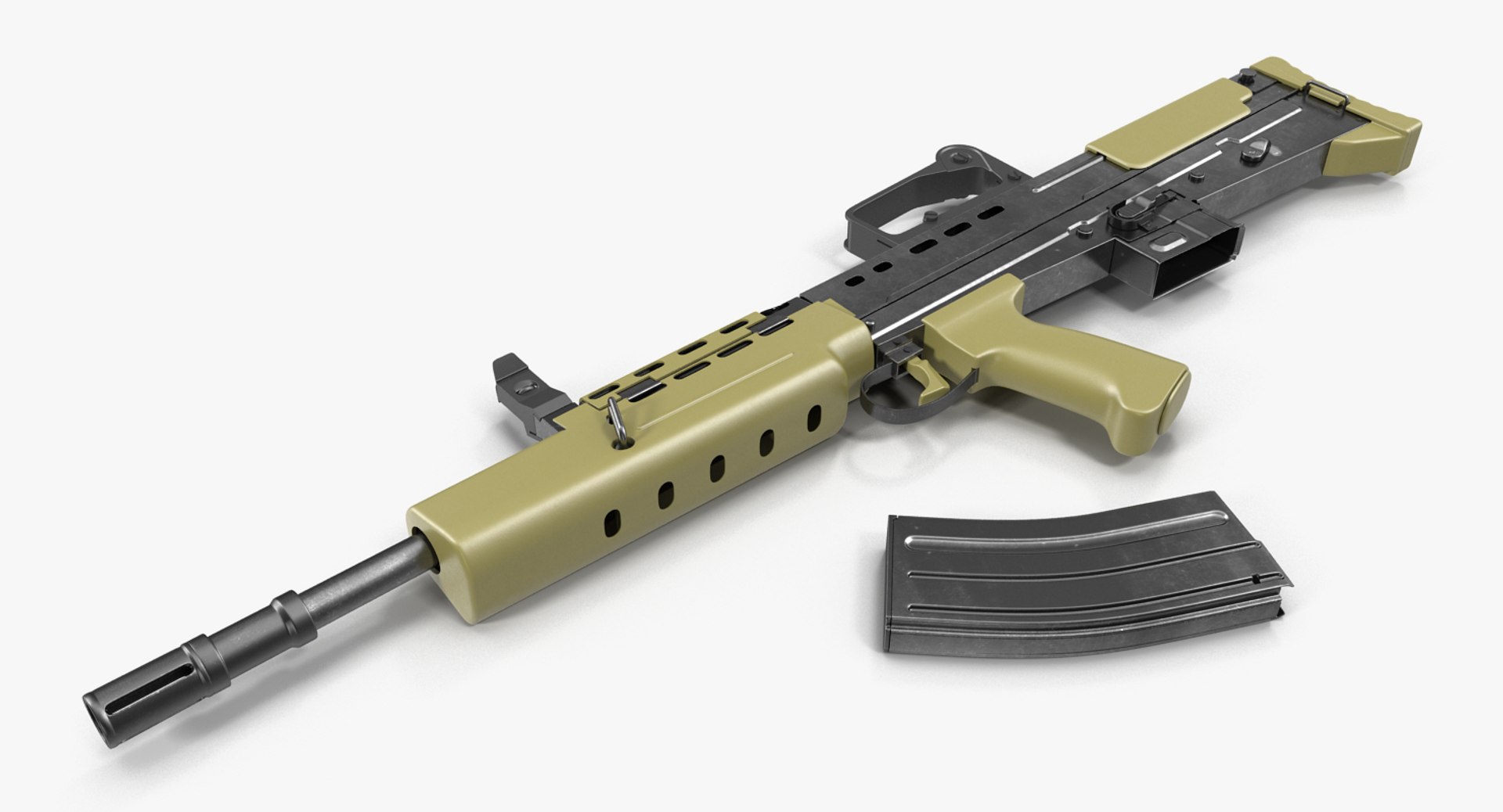 Bullpup Assault Rifle L85a2 3d Max