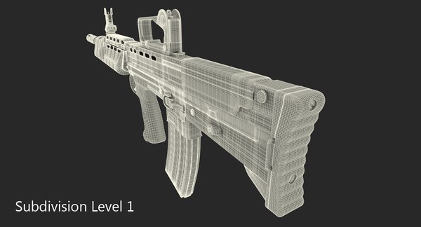 bullpup assault rifle l85a2 3d max