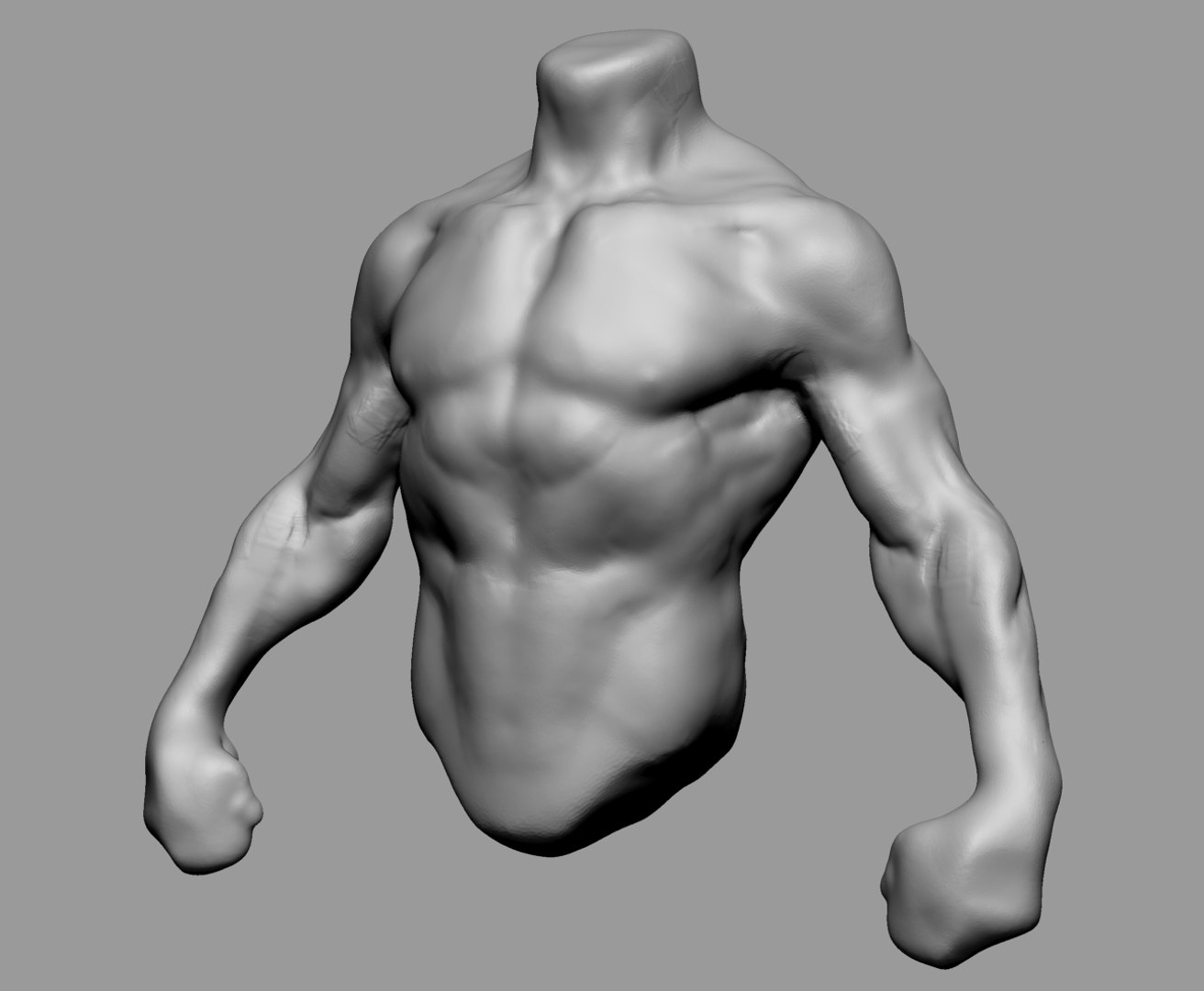 3D Male Torso Model - TurboSquid 1430539
