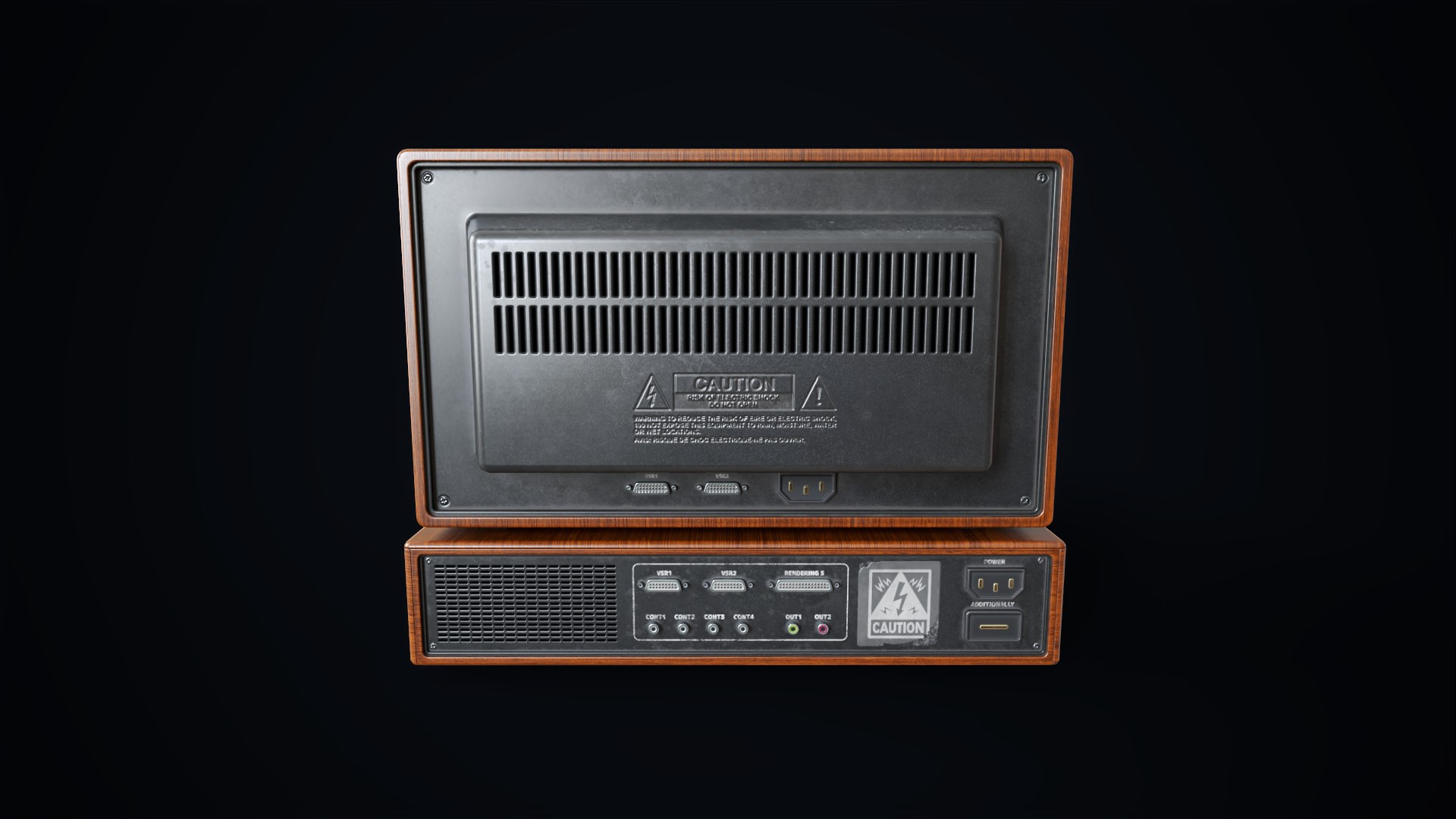 3D Model Retro Wooden Computer - TurboSquid 2143885