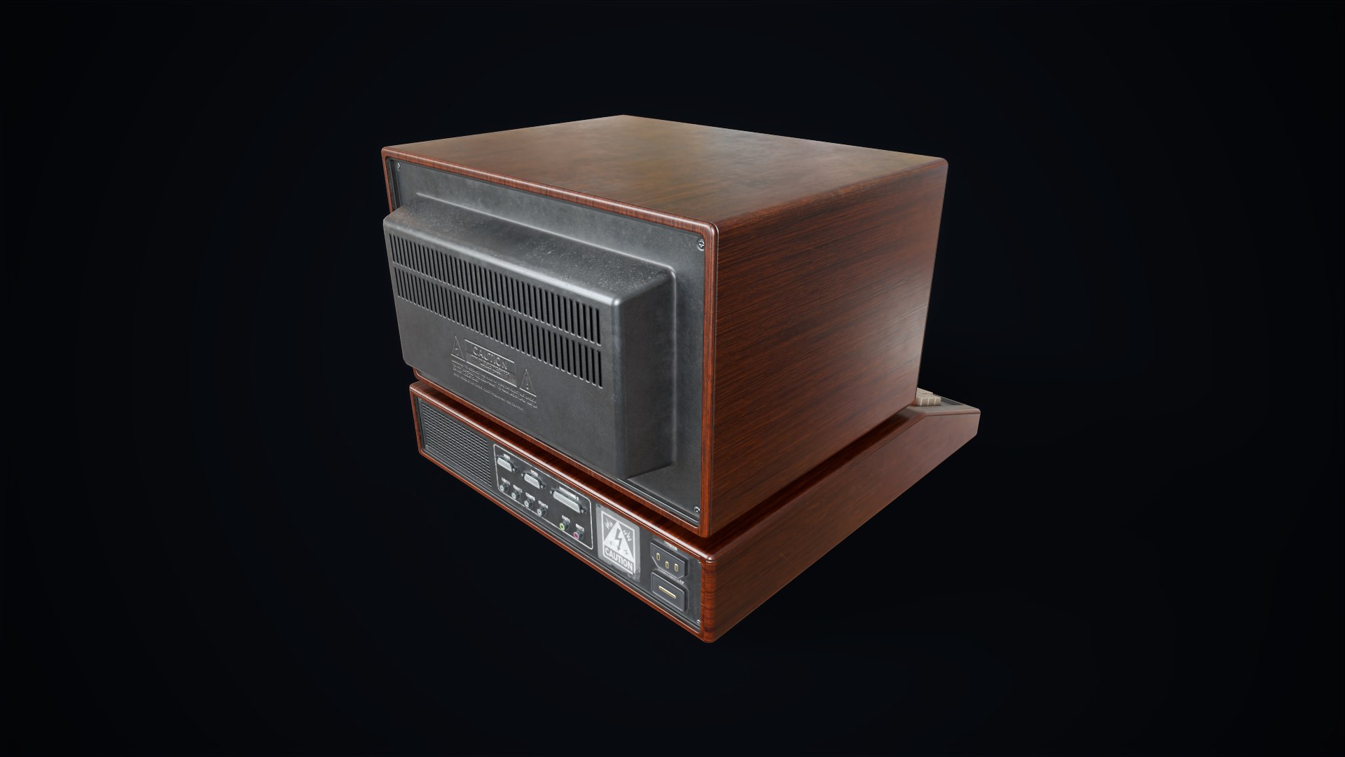 3D Model Retro Wooden Computer - TurboSquid 2143885