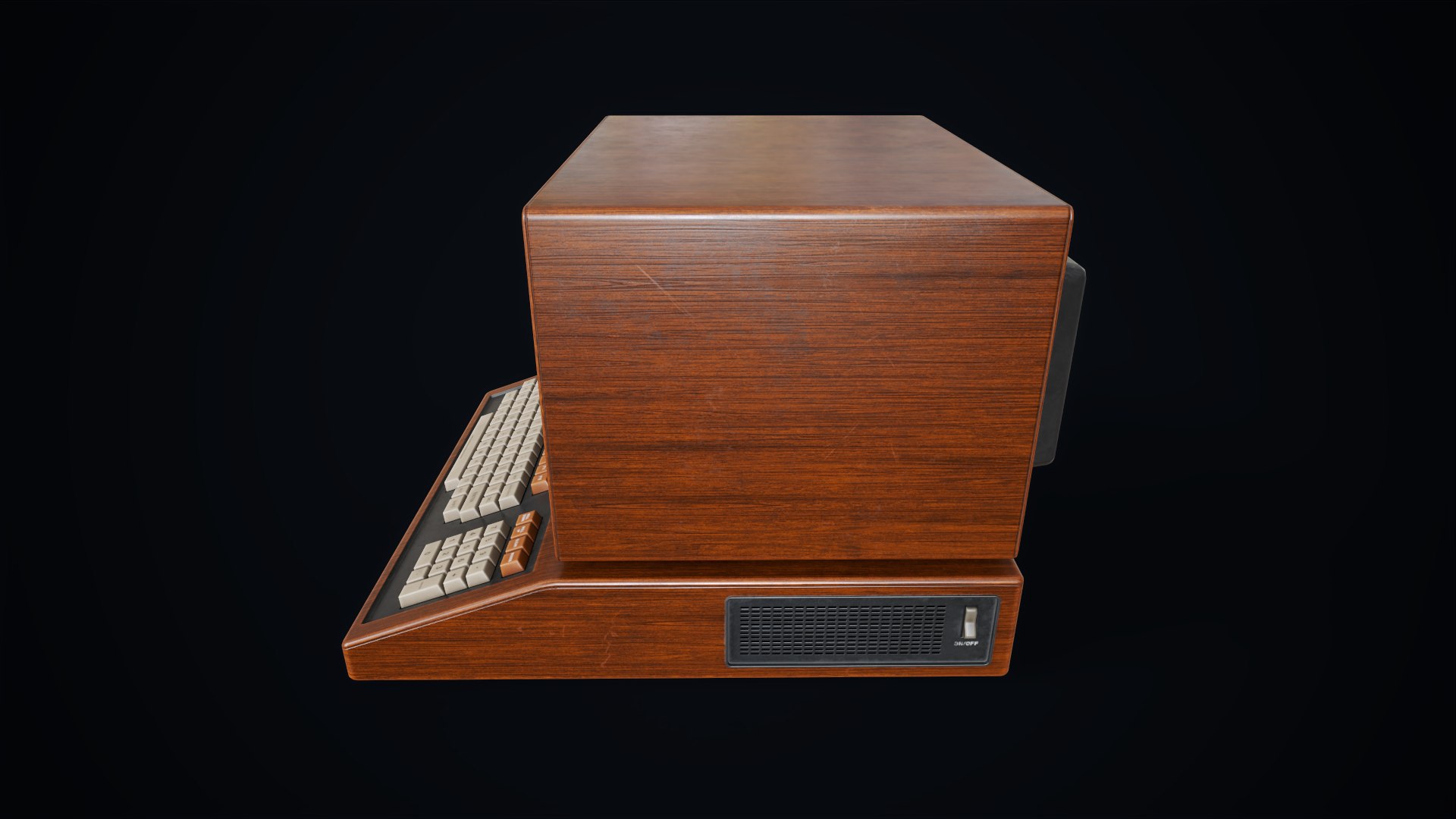 3D Model Retro Wooden Computer - TurboSquid 2143885