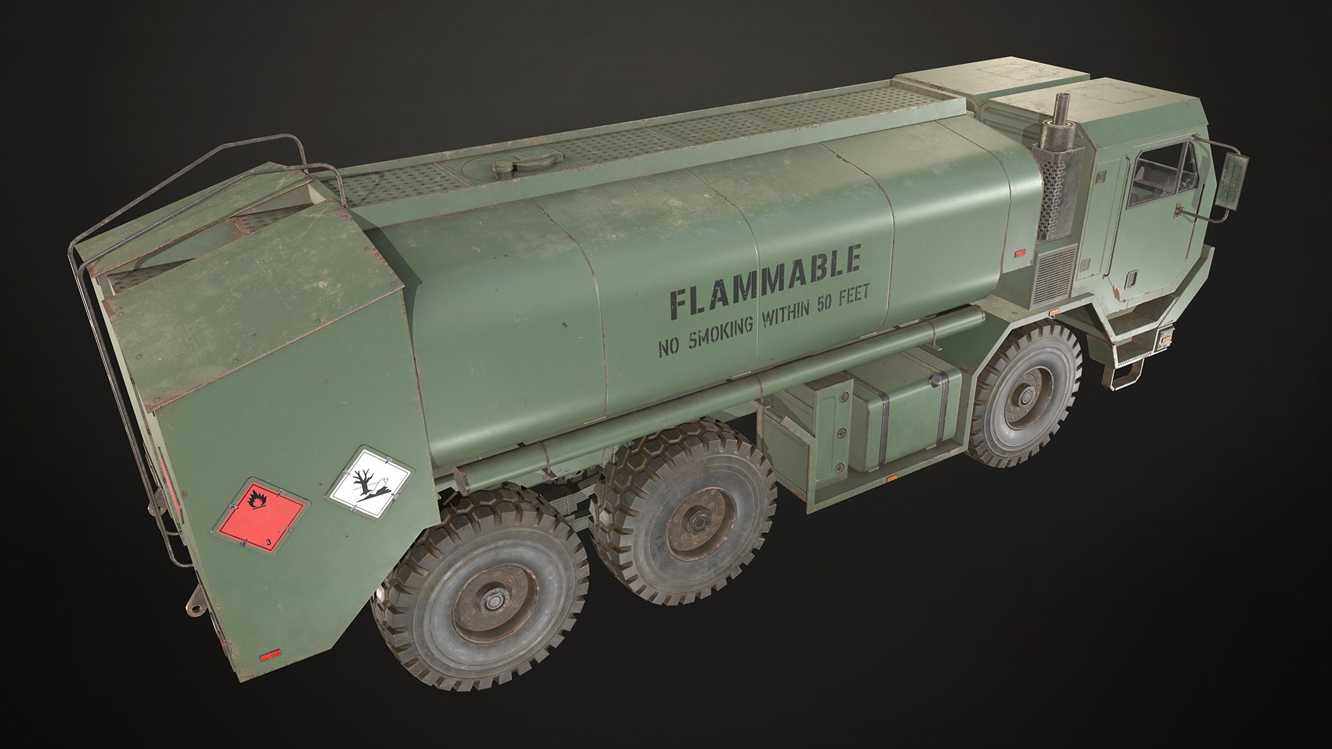 3D Military Truck V1 - Tanker - TurboSquid 2438788