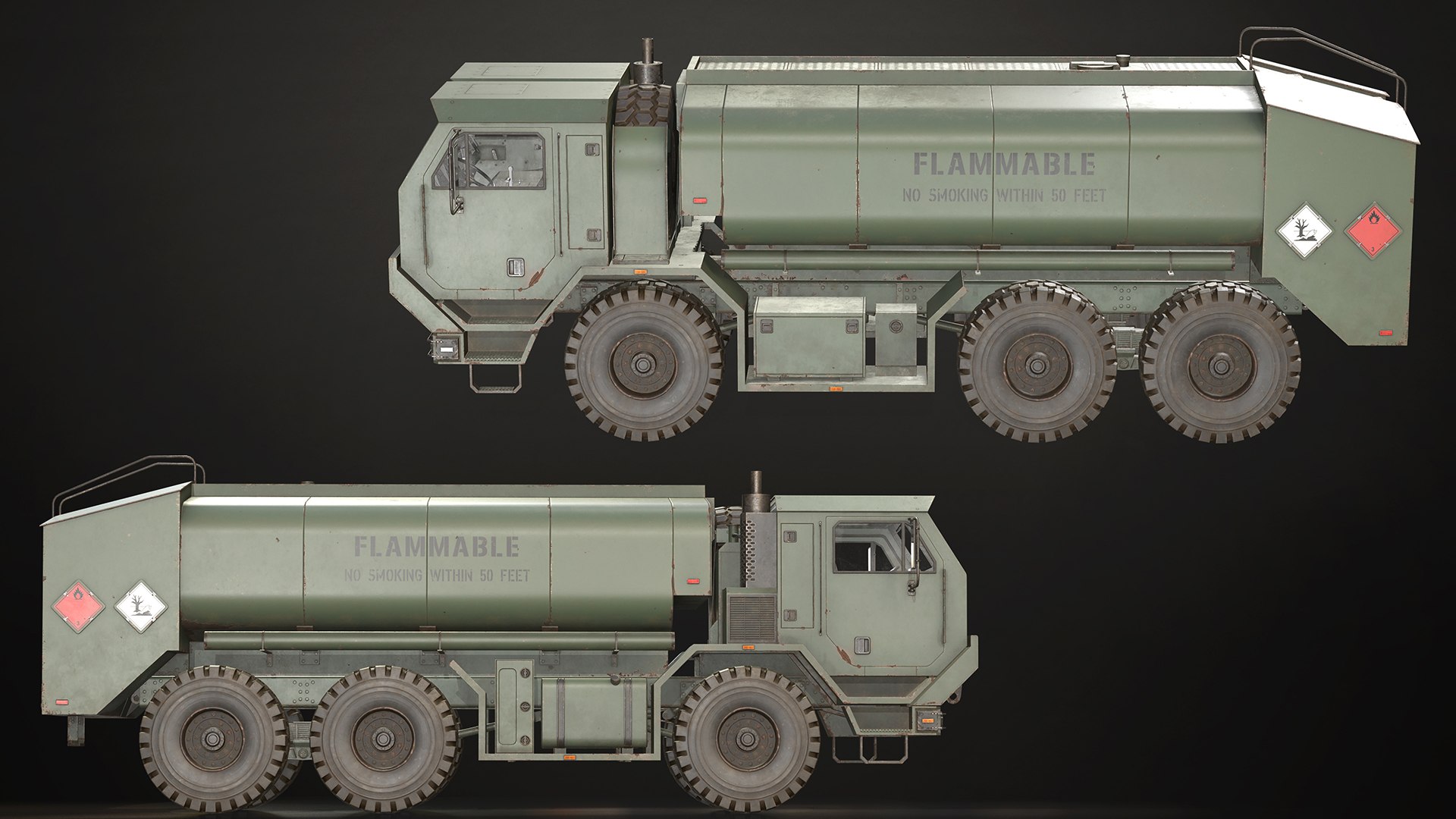 3D Military Truck V1 - Tanker - TurboSquid 2438788