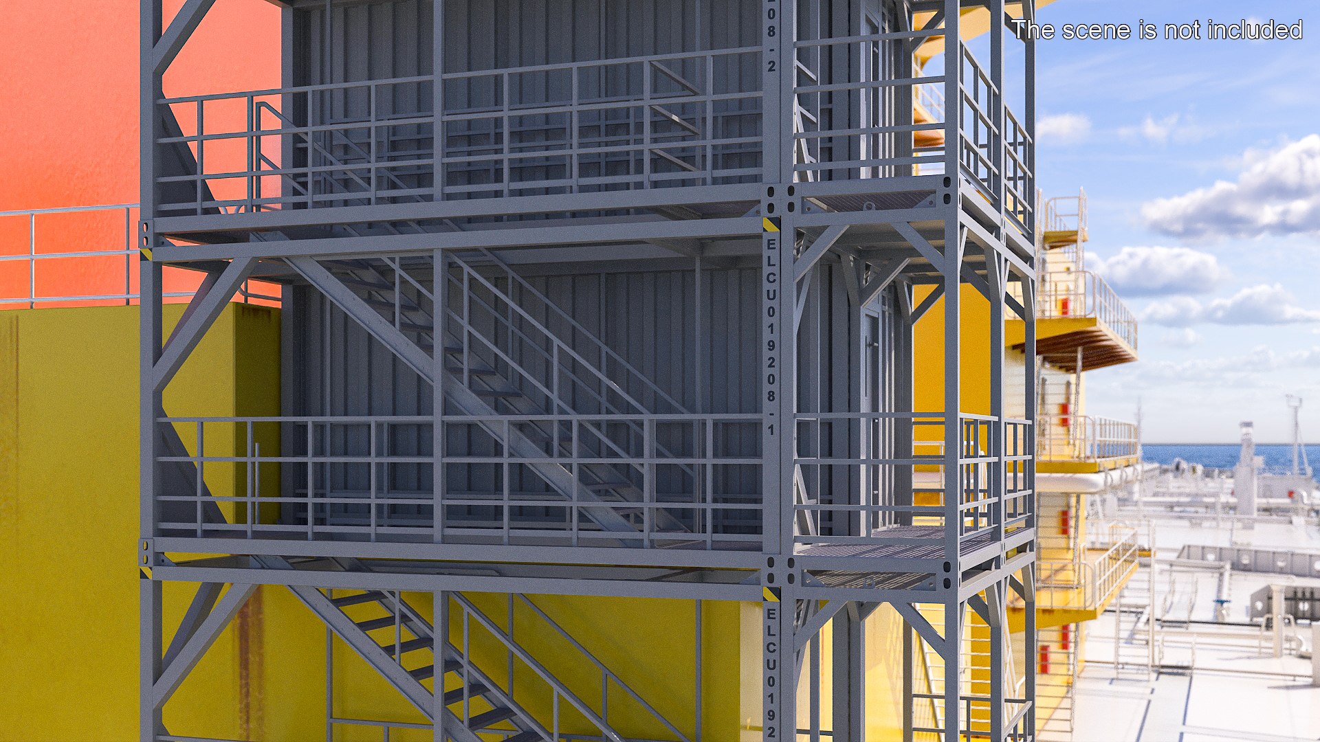 Industrial Two-Level Access Platform Gray 3D Model - TurboSquid 2433454