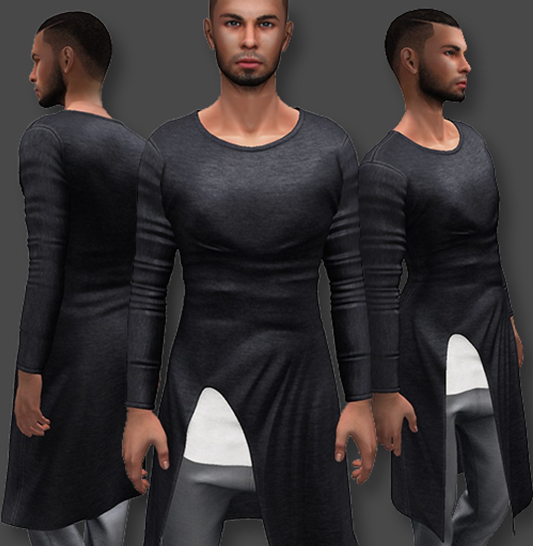 3D Male Shirt Asymmetric Model - TurboSquid 1330793