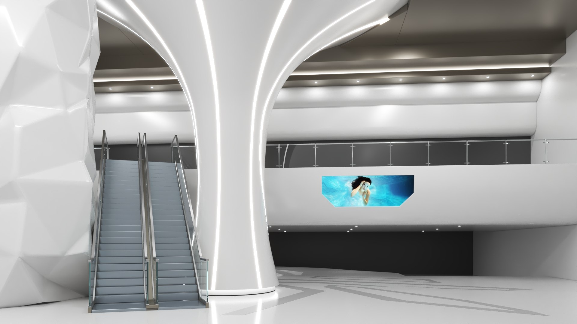 3D Futuristic Shopping Center 02 - TurboSquid 2138970