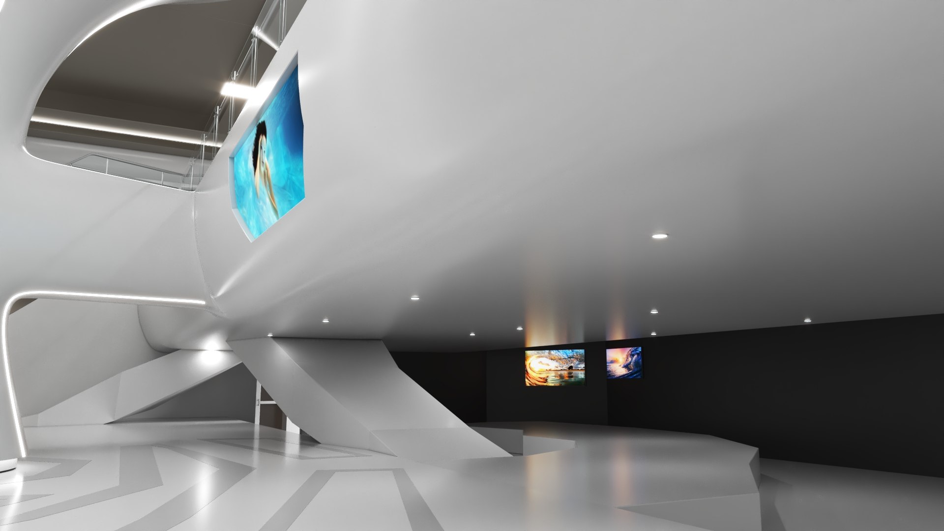3D Futuristic Shopping Center 02 - TurboSquid 2138970