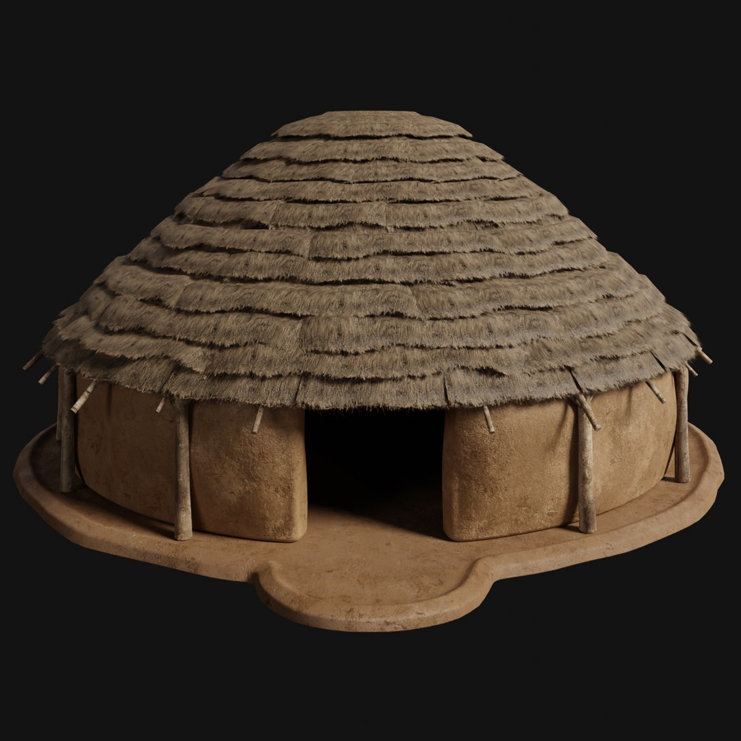 3D Model PRIMITIVE PRIMAL HUTS SHELTER HOUSE COTTAGE SETTLEMENT BUILDER ...
